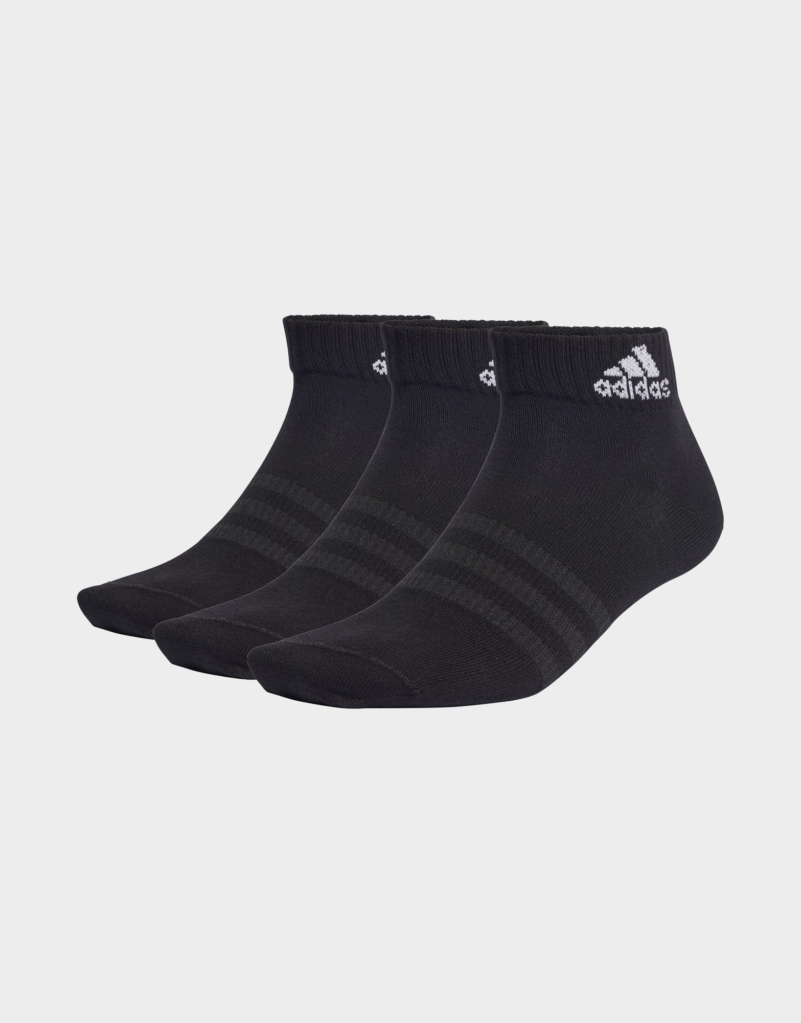 Black adidas Thin and Light Sportswear Ankle Socks 6 Pairs | JD Sports UK