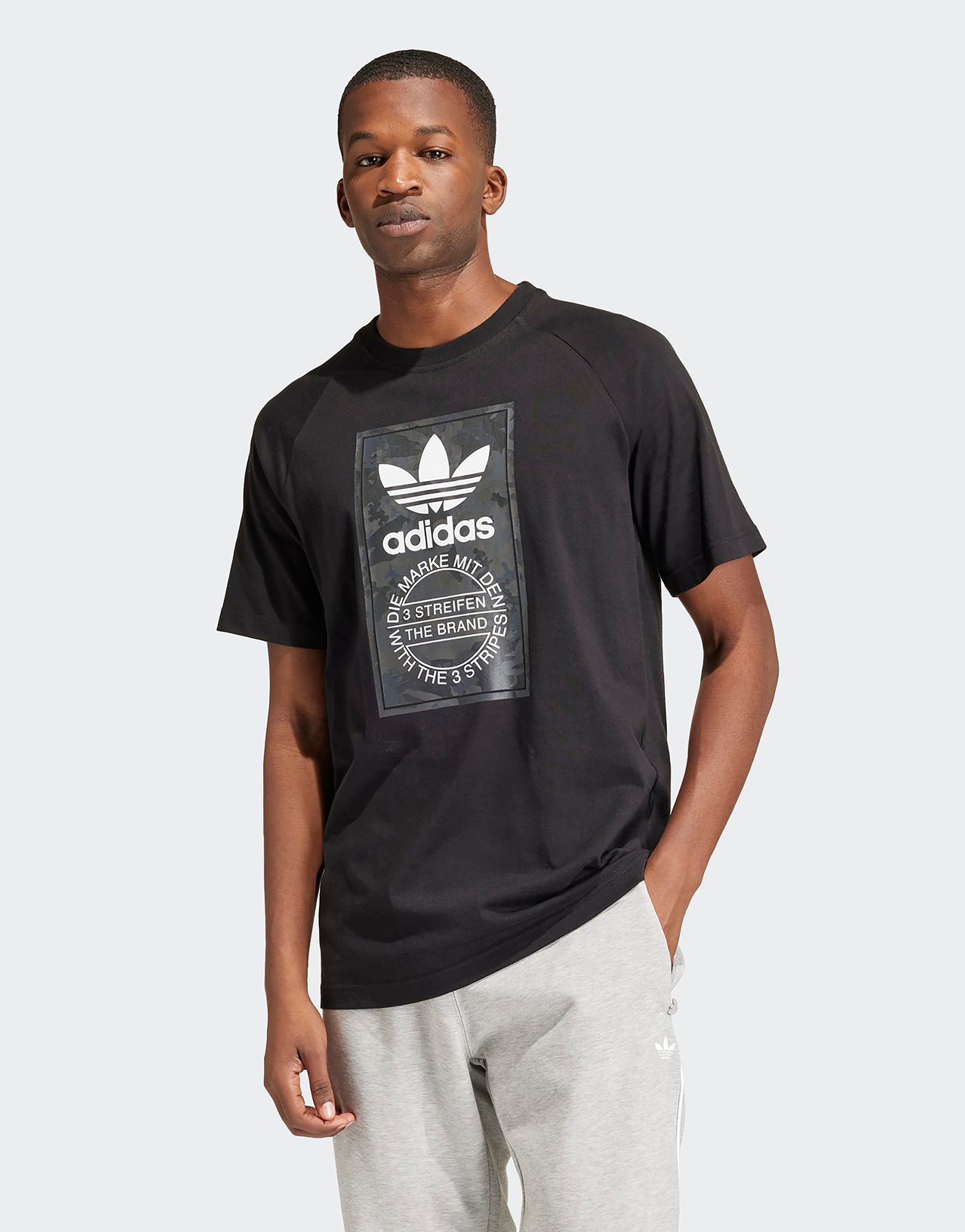 Zwart adidas Camo Tongue T-shirt - JD Sports Nederland