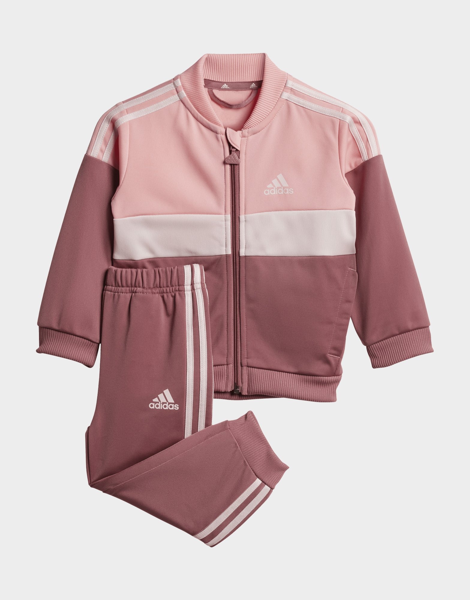 Pink Adidas 3 Stripes Poly Tracksuit Infant Jd Sports Uk