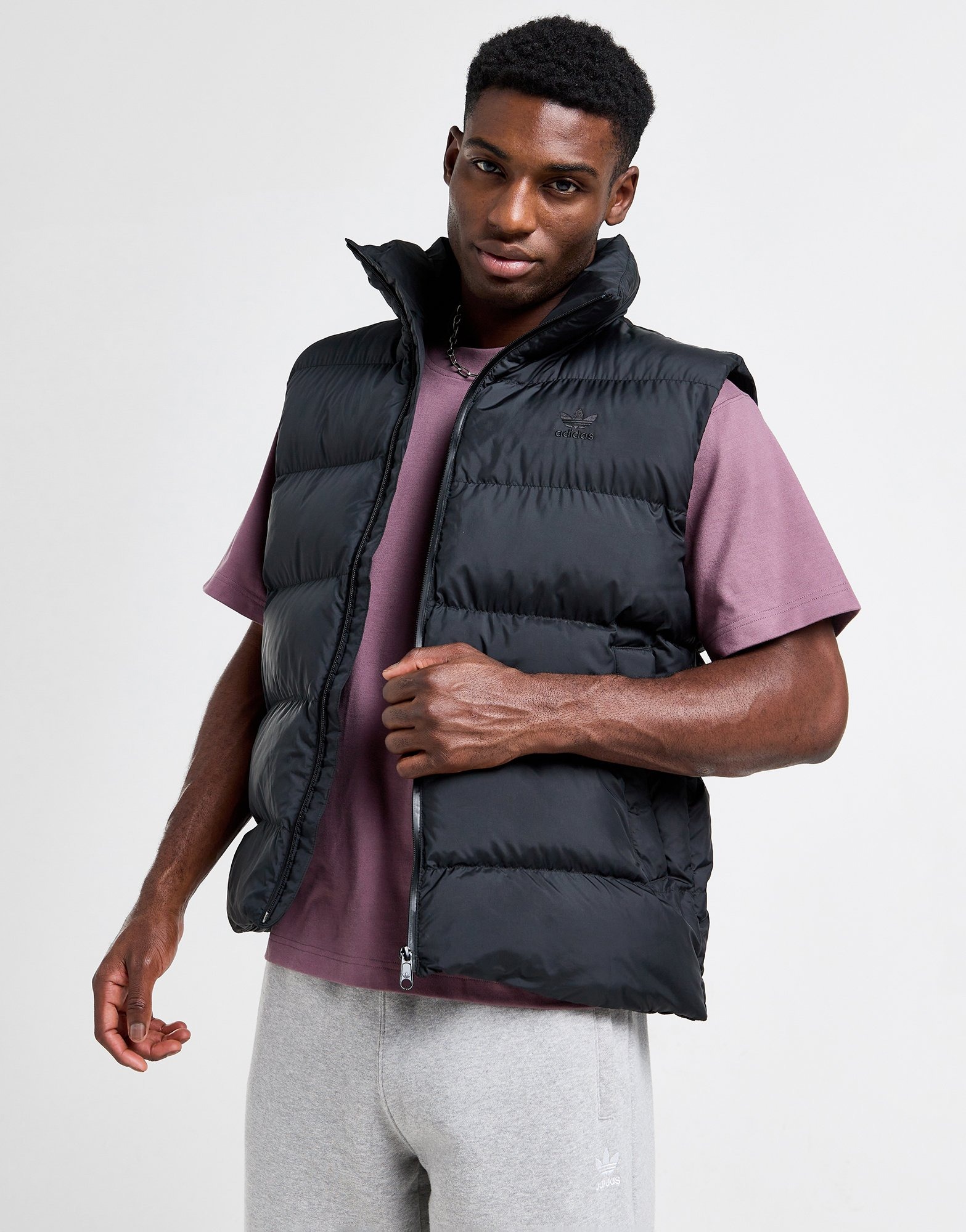 Zwart adidas Tonal Puffer Bodywarmer - JD Sports Nederland