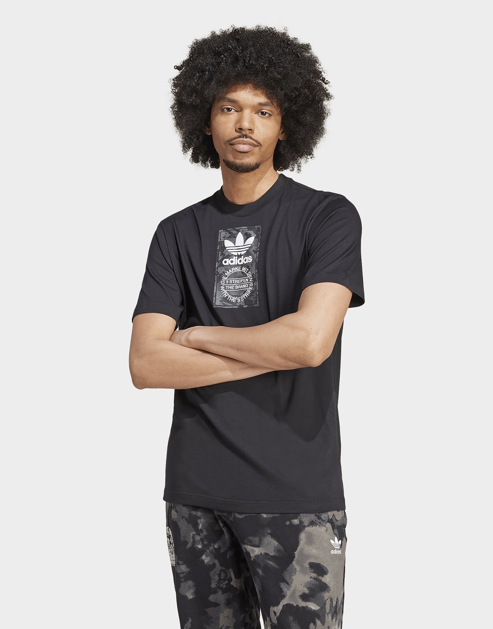 Zwart adidas Camo Label T-shirt - JD Sports Nederland