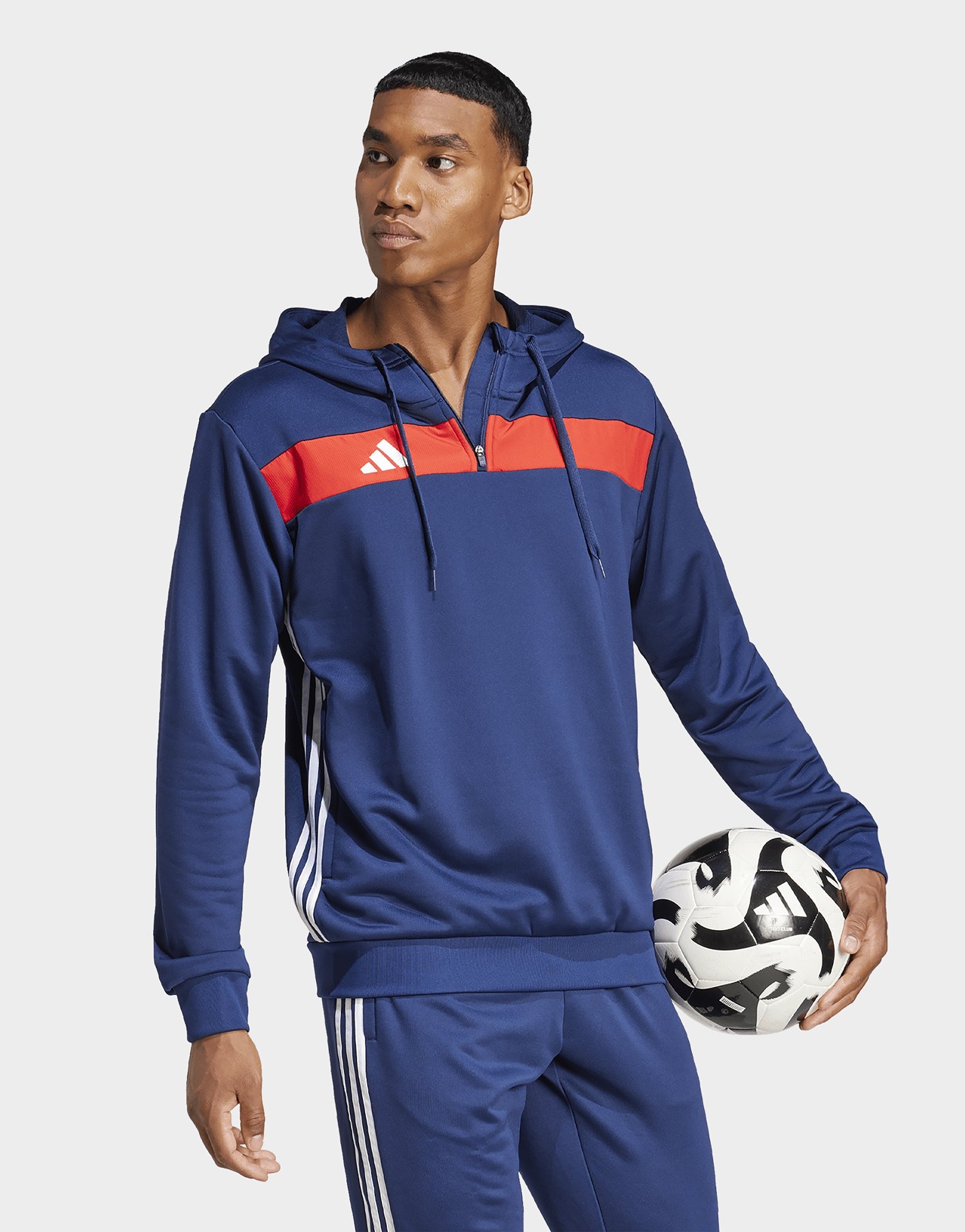 Blue adidas Tiro 25 Essentials Sweat Hoodie | JD Sports UK