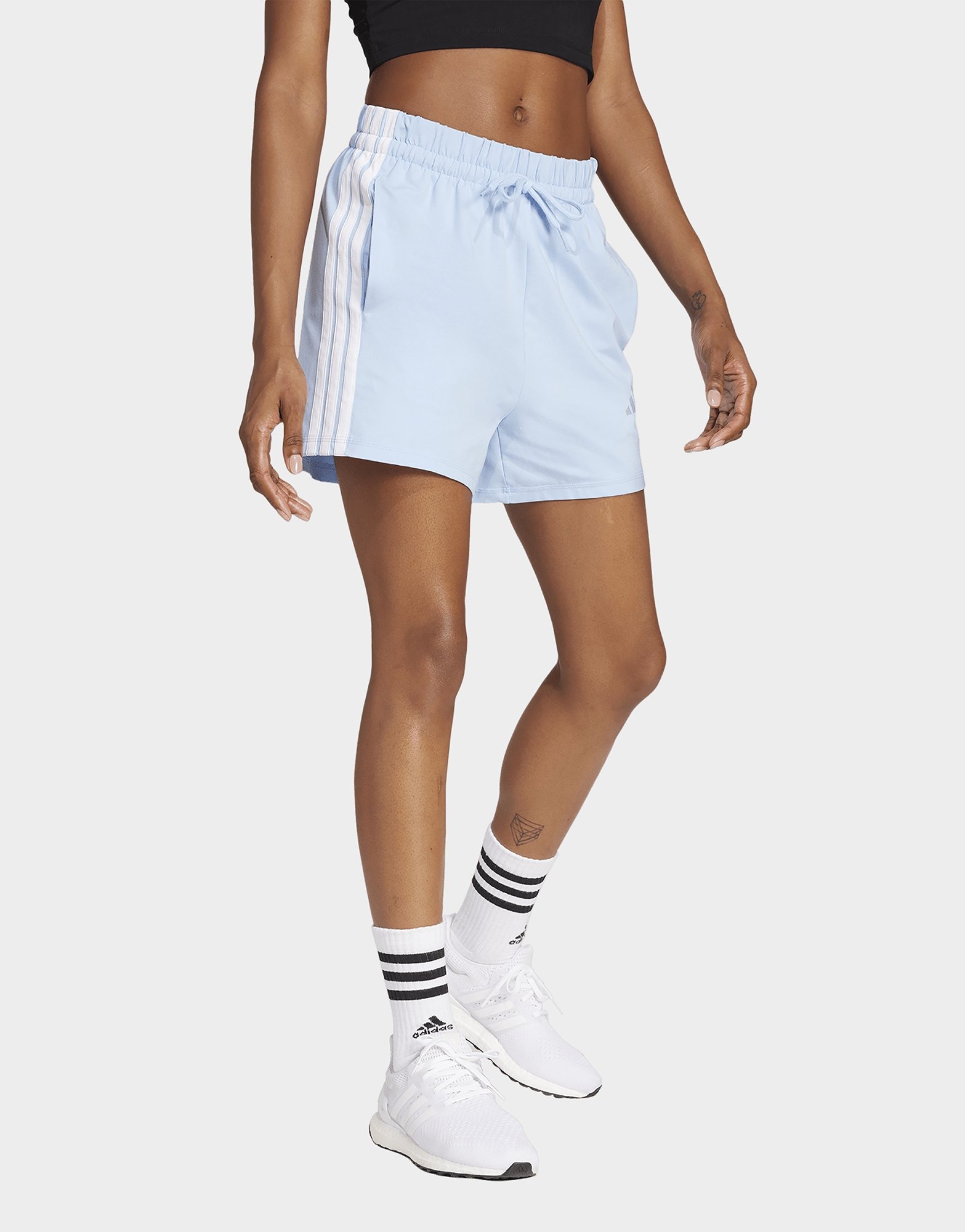 Adidas Essentials 3 Streifen Cotton Shorts Weiss Jd Sports Deutschland