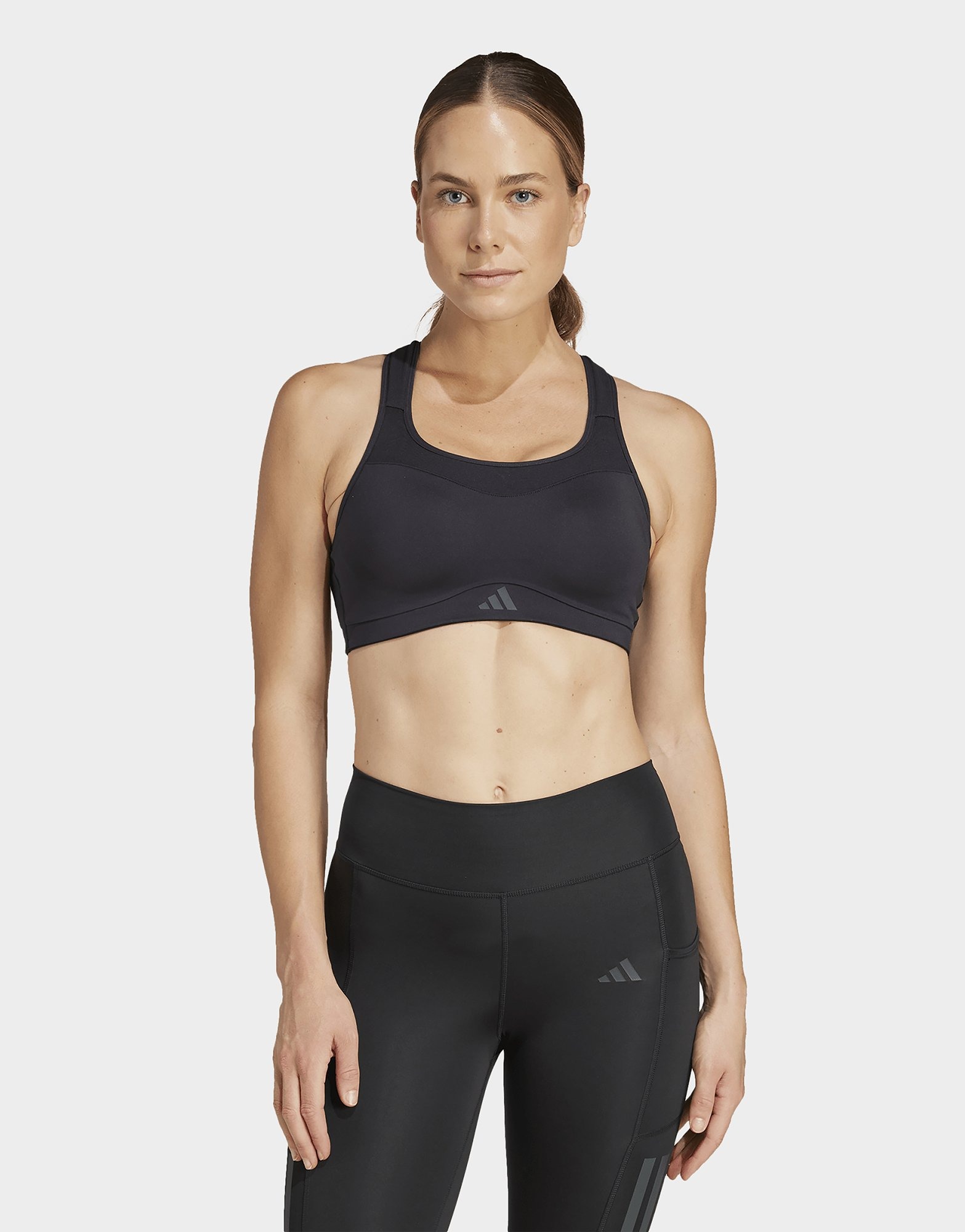 Black adidas TLRD Impact Training High Support Bra | JD Sports UK