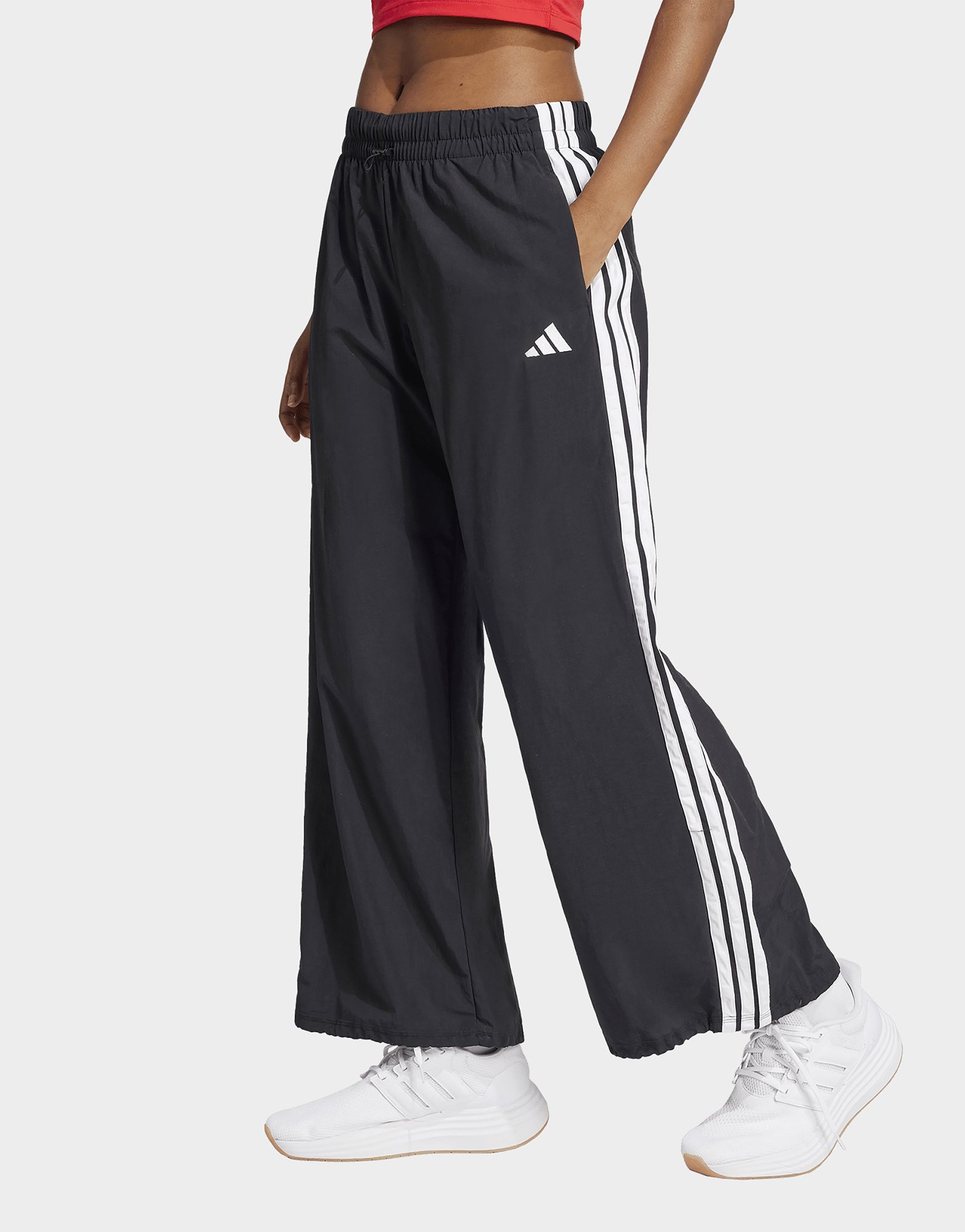 Zwart adidas Essentials 3-Stripes Lifestyle Woven Parachute Broek - JD ...