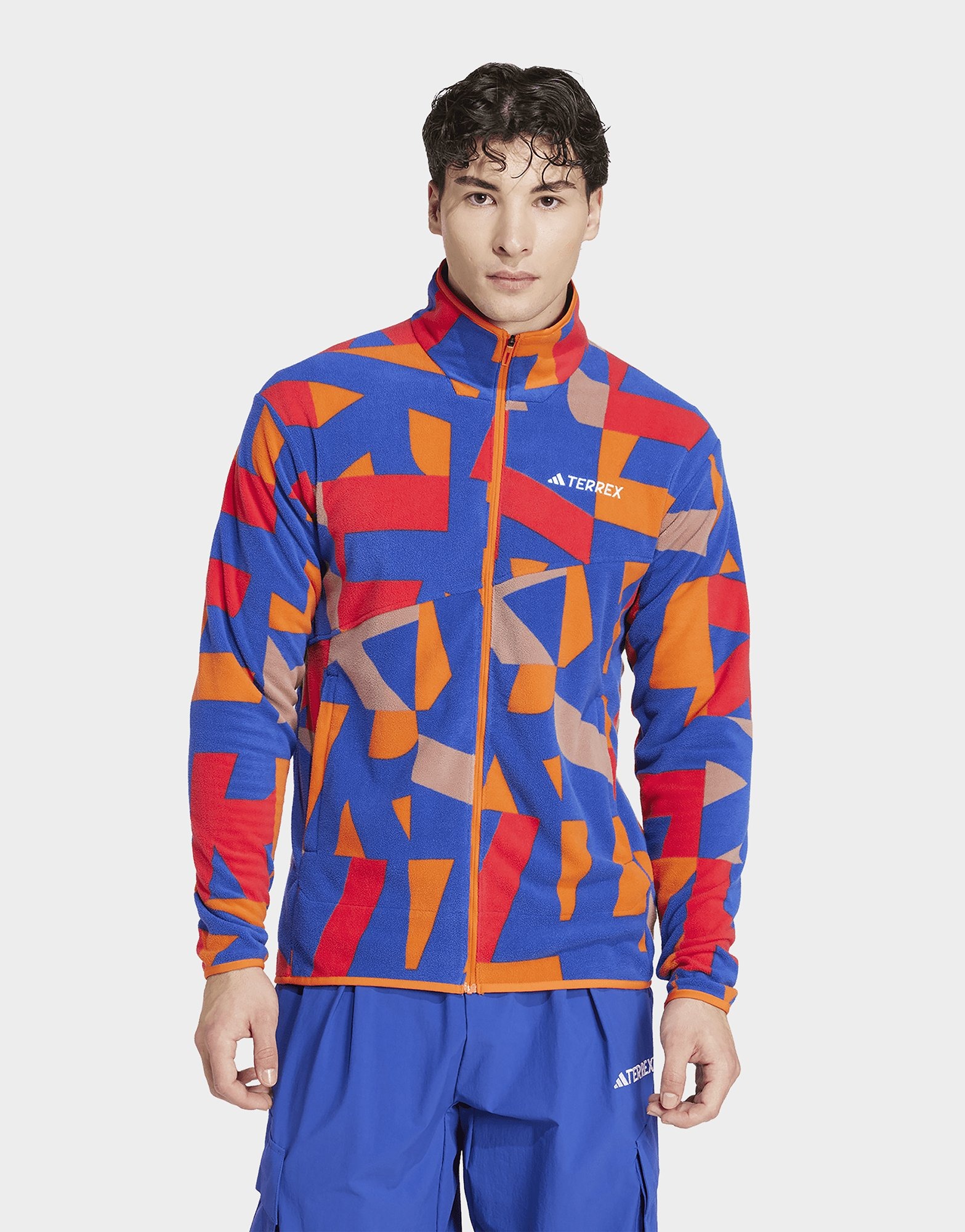 Roze adidas Terrex Terrex Multi Printed Fleece Ritsjack - JD Sports Nederland