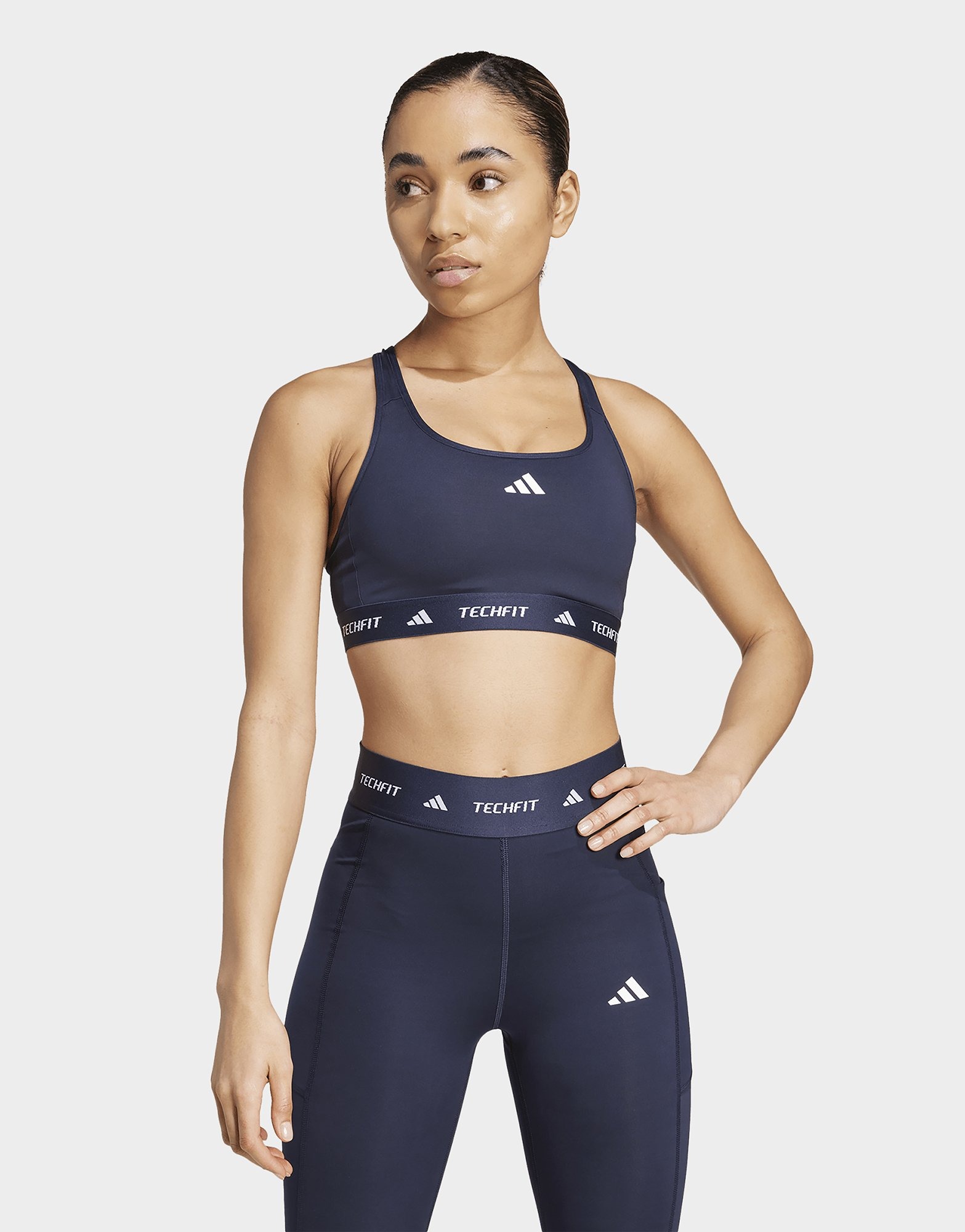 Blue adidas TECHFIT Bra | JD Sports UK