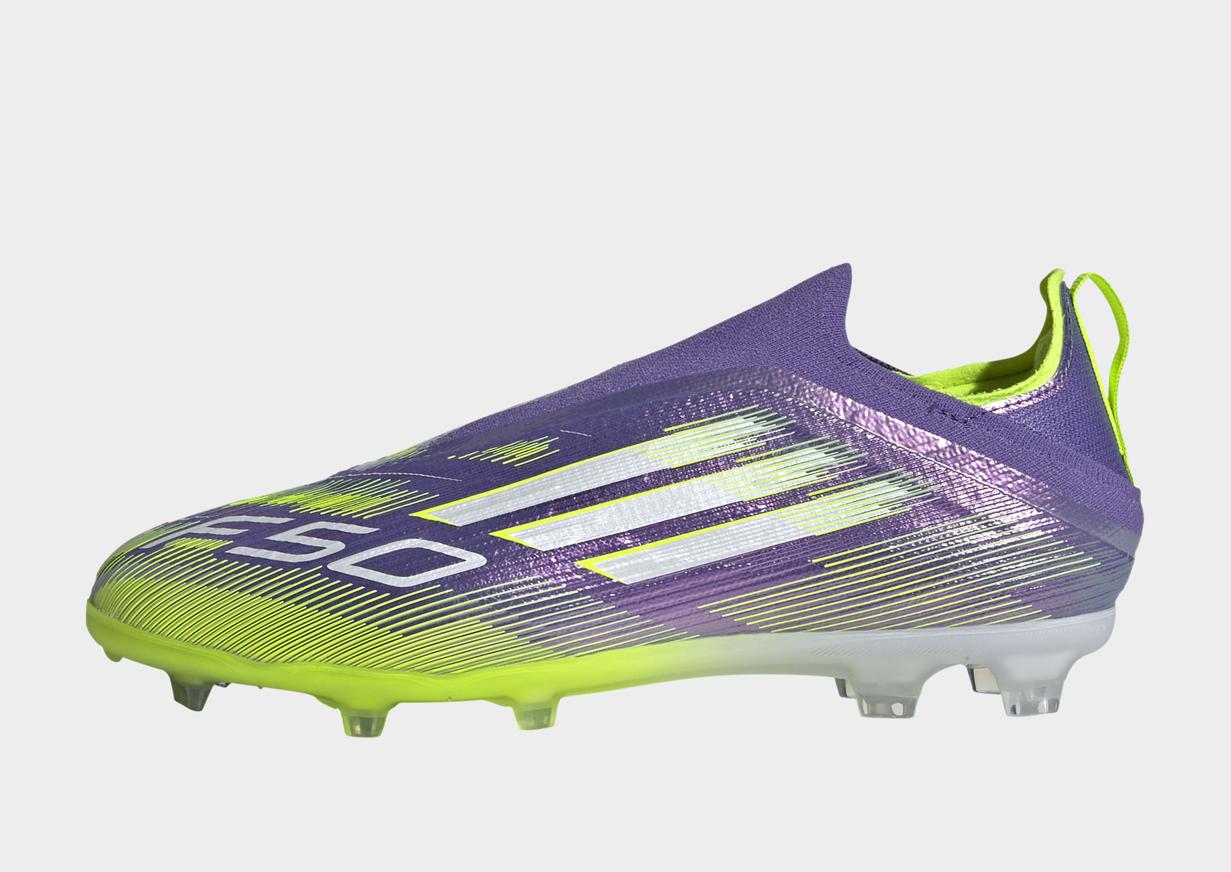 Purple adidas F50 Elite Laceless Firm Ground Boots Kids | JD Sports UK