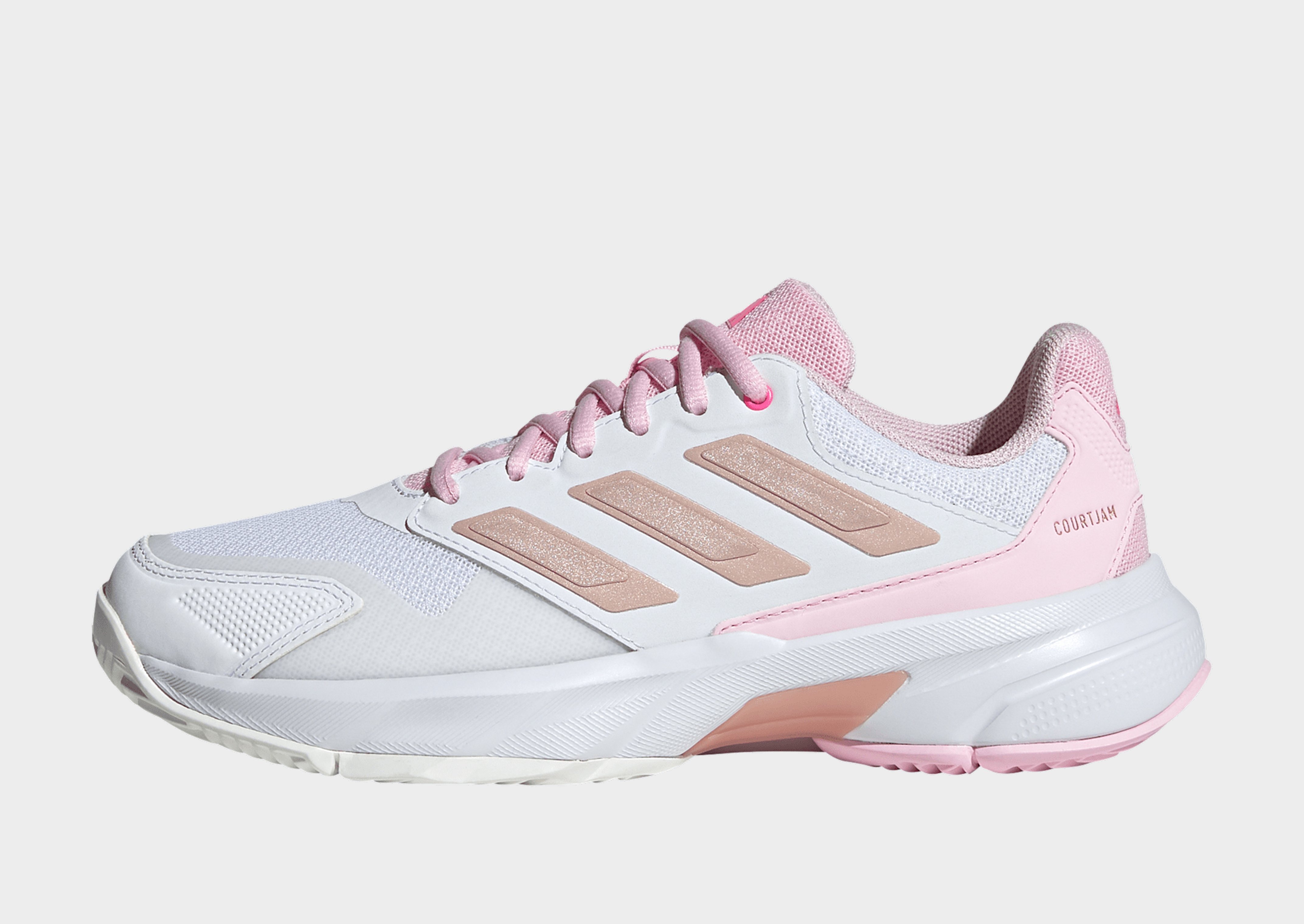 White adidas CourtJam Control 3 Tennis Shoes | JD Sports UK