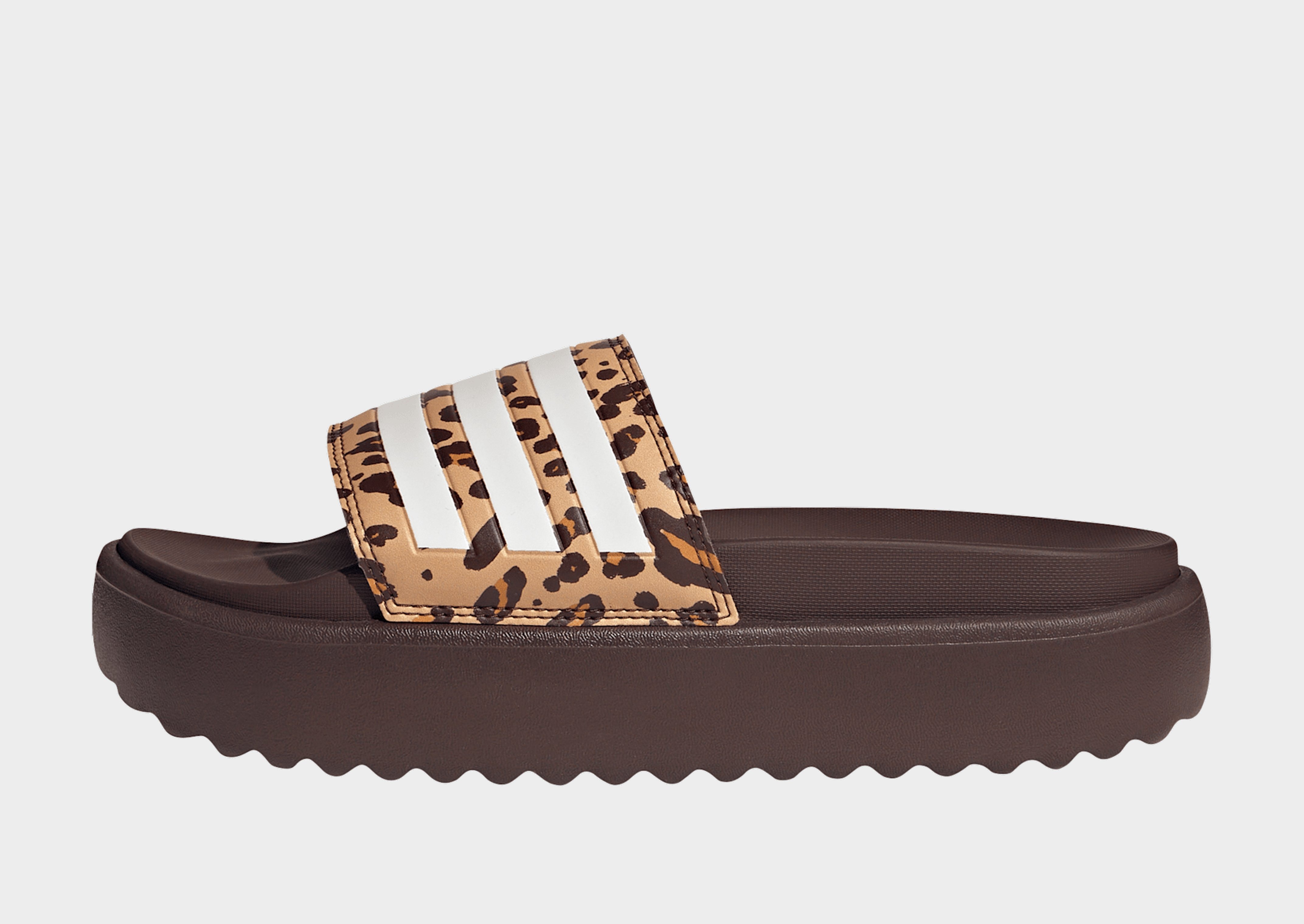 Brown adidas Originals Adilette Platform Slides | JD Sports UK