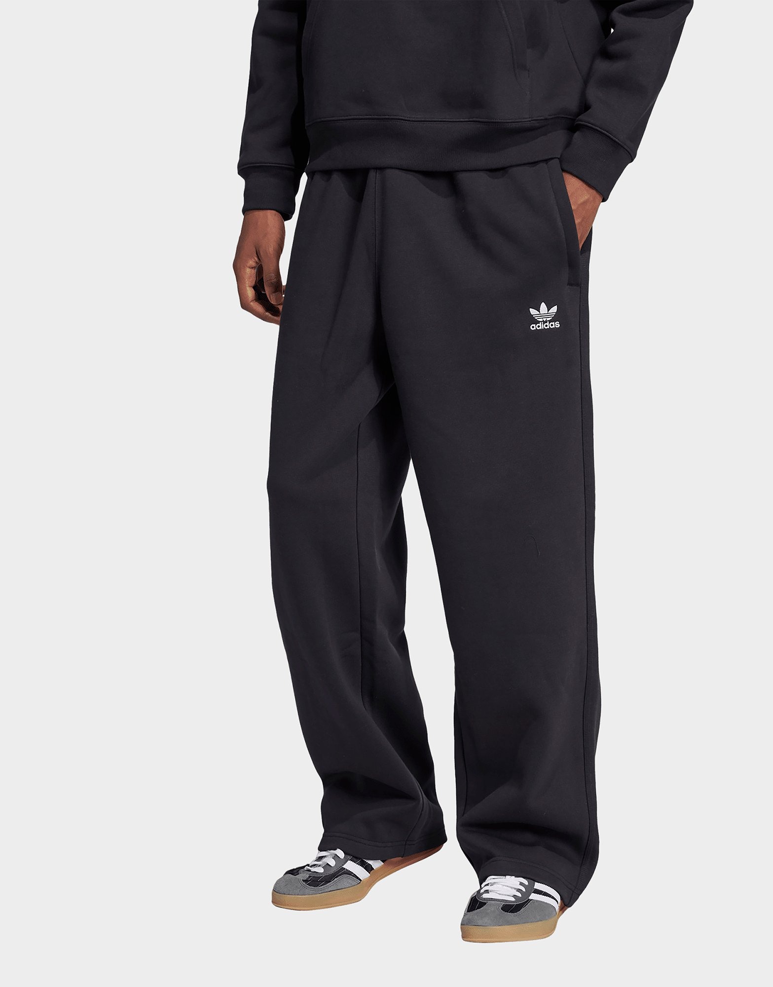 Zwart adidas Trefoil Essentials Open Hem Broek - JD Sports Nederland