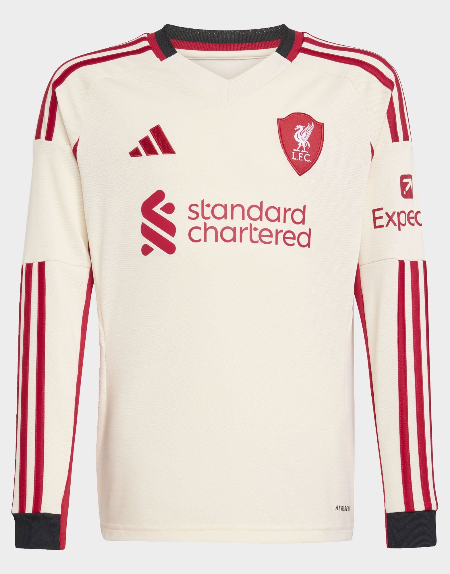White adidas Liverpool FC 25/26 Long Sleeve Away Jersey | JD Sports UK