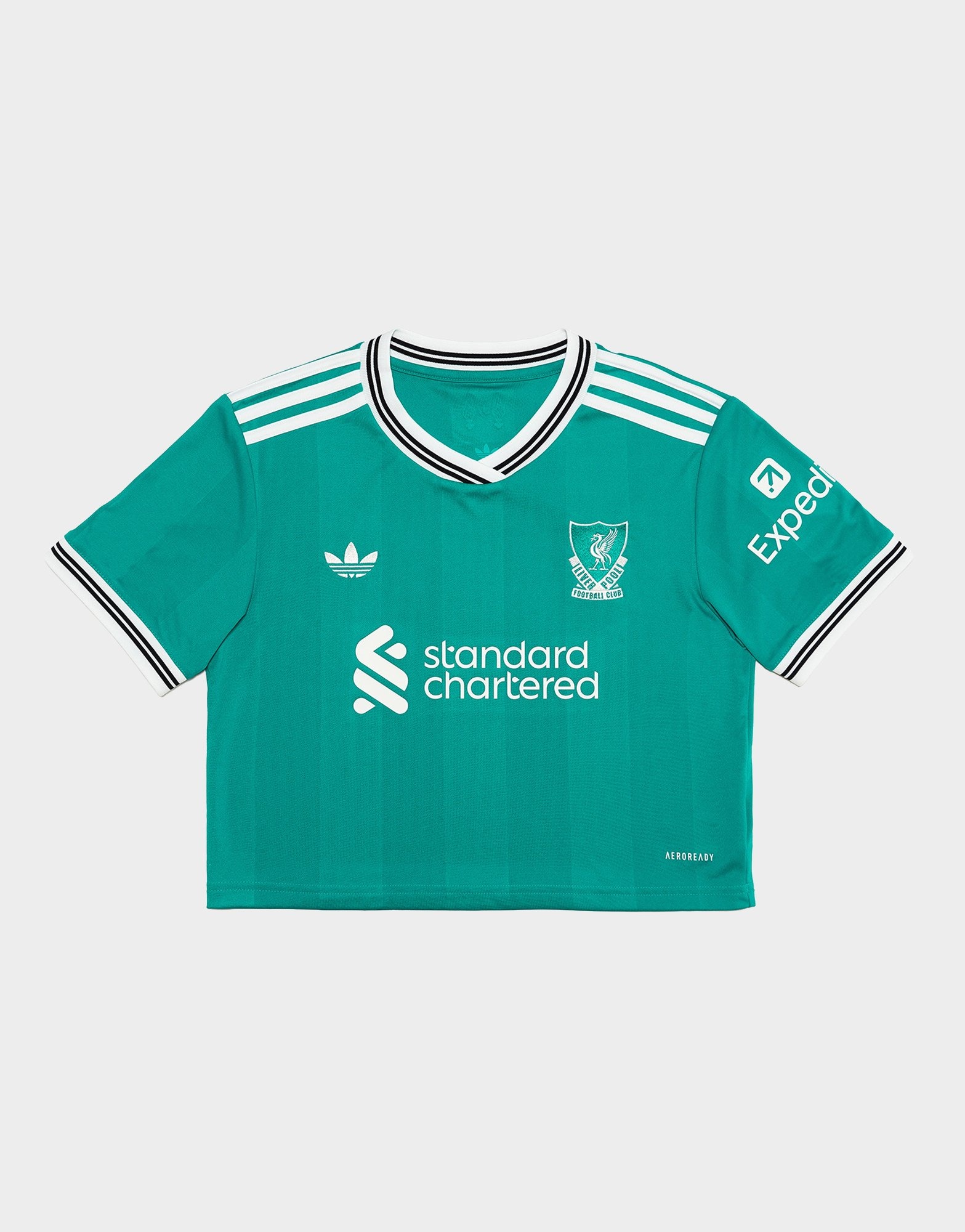 Green adidas Liverpool FC 25/26 Third Cropped Jersey | JD Sports UK