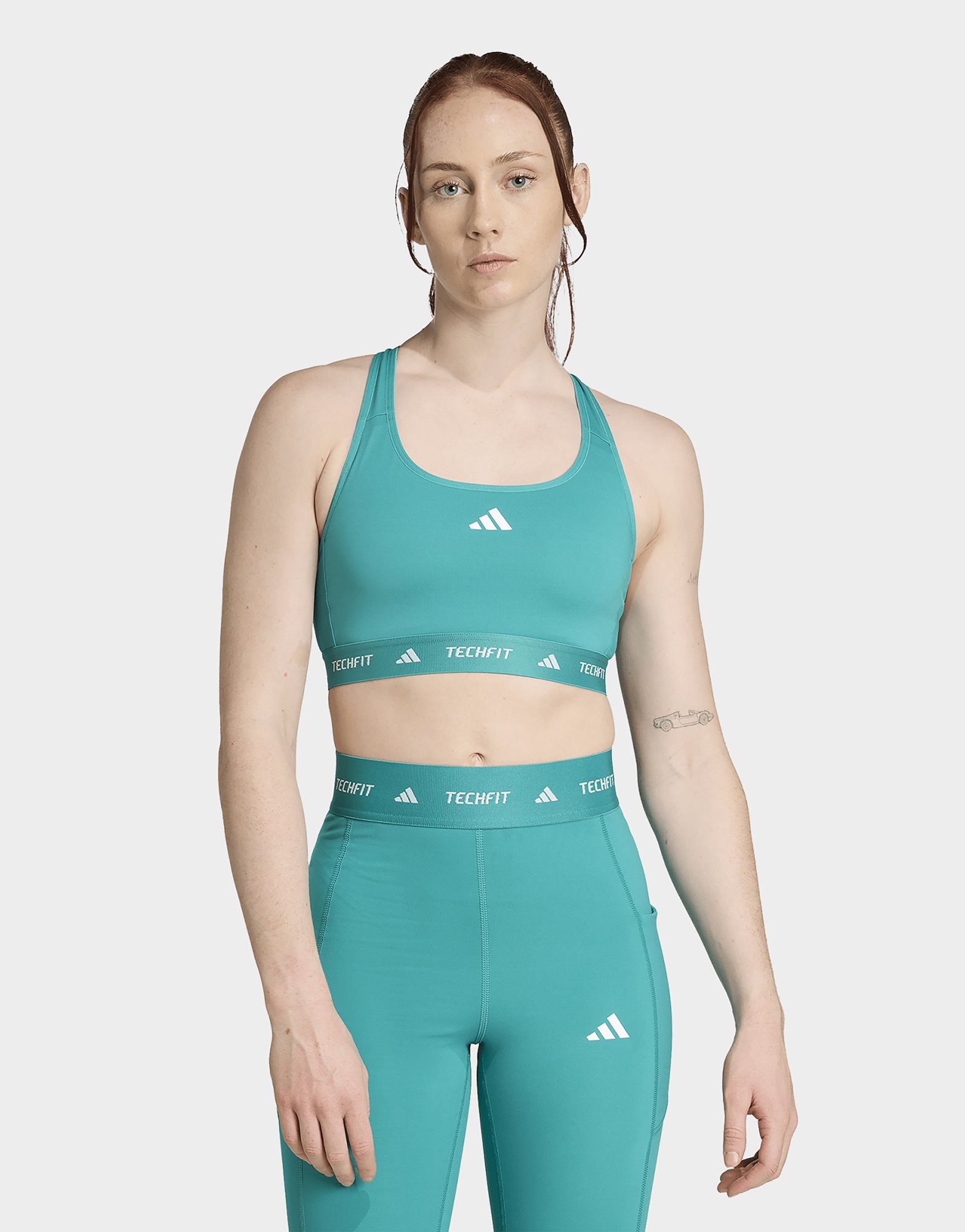 Green adidas TECHFIT Bra | JD Sports UK