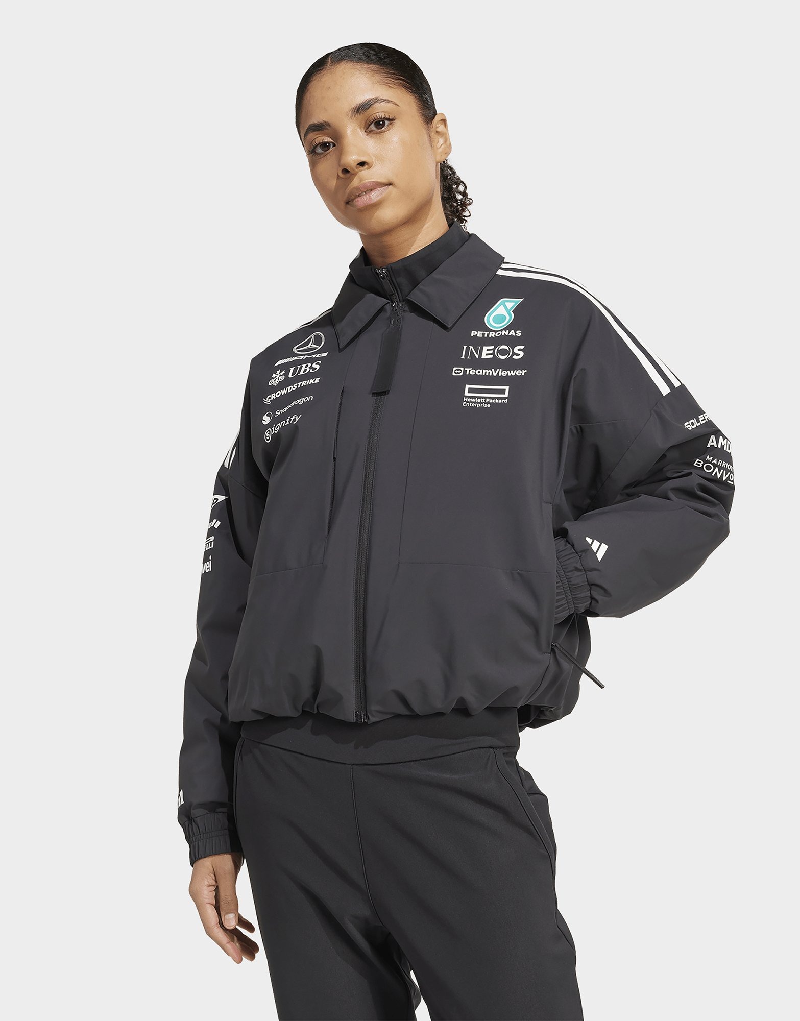 Black adidas Mercedes - AMG Petronas Formula One Team Jacket | JD Sports UK