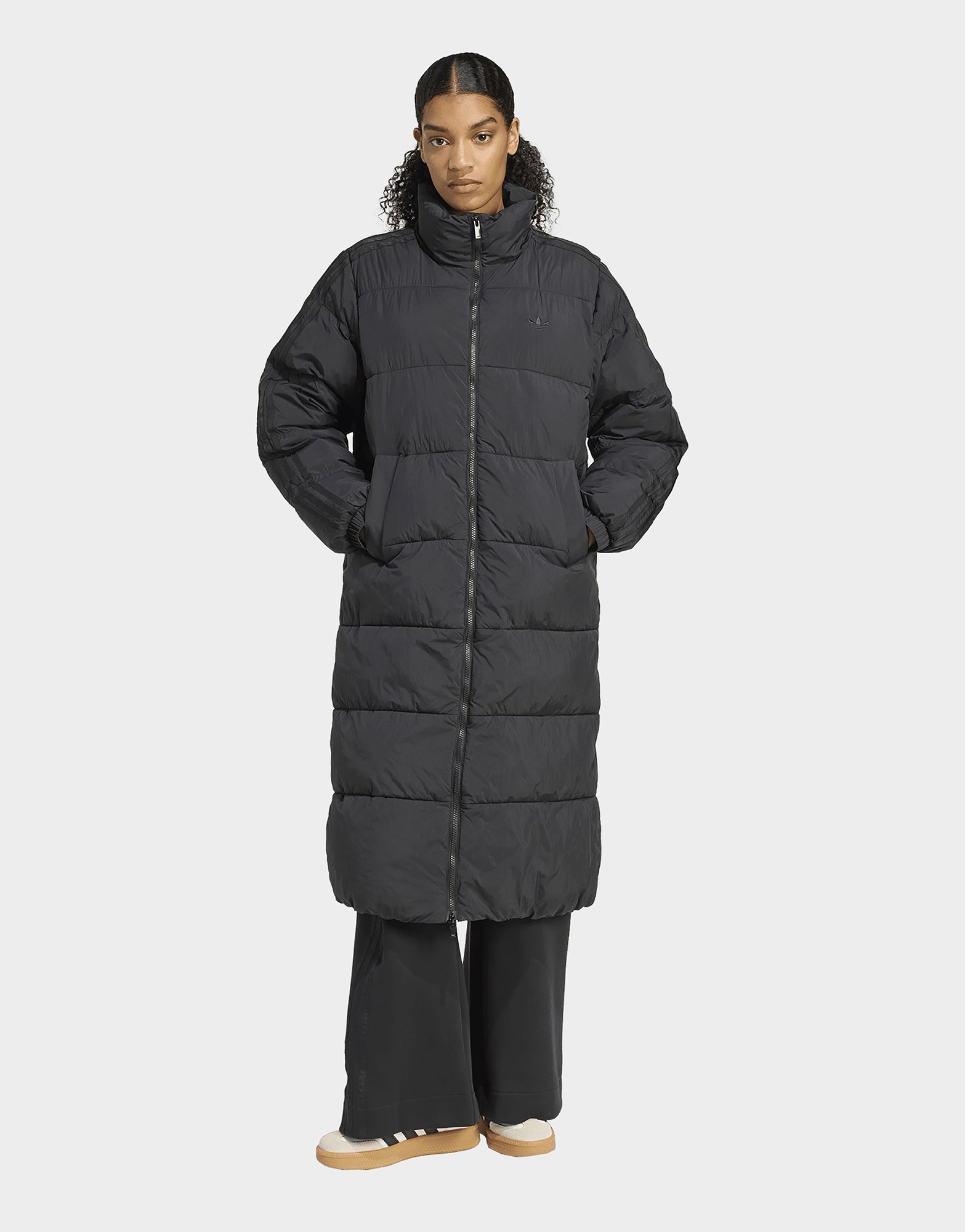 Black adidas Adicolor Long Synthetic Down Puffer Coat | JD Sports UK