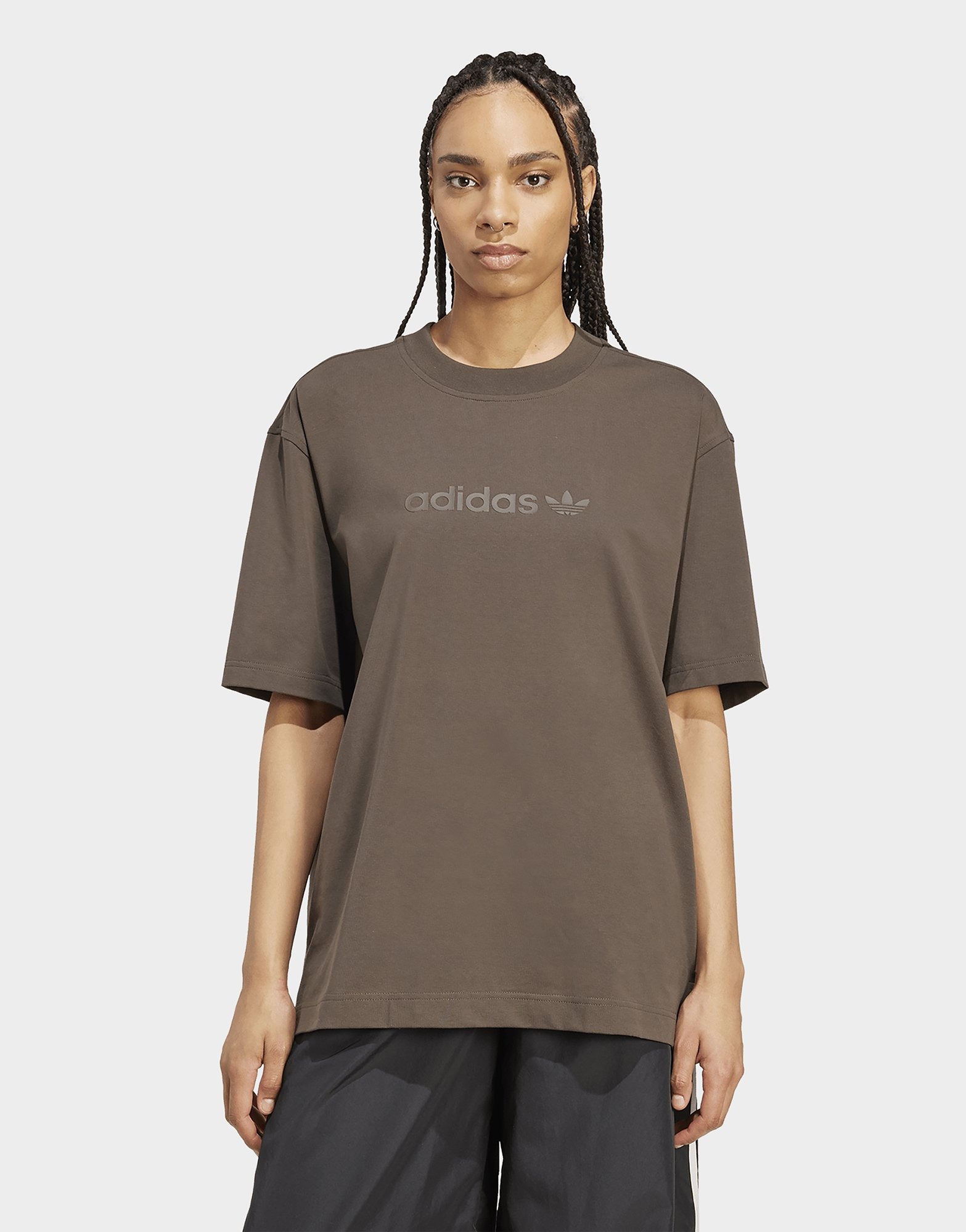 adidas Essentials Linear Oversized T-Shirt Grün - JD Sports Deutschland