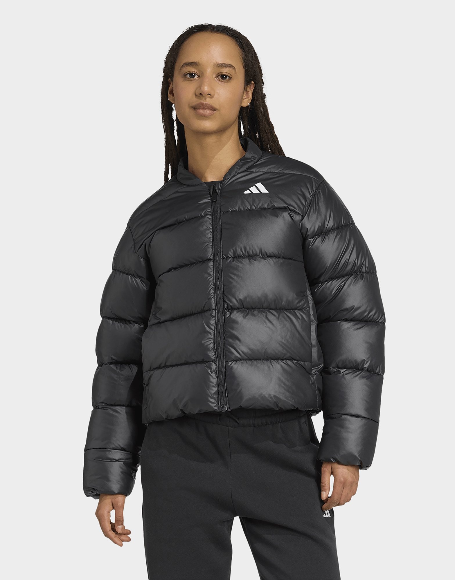 Black adidas Essentials CLIMAWARM Synthetic Down Puffer Jackets | JD ...