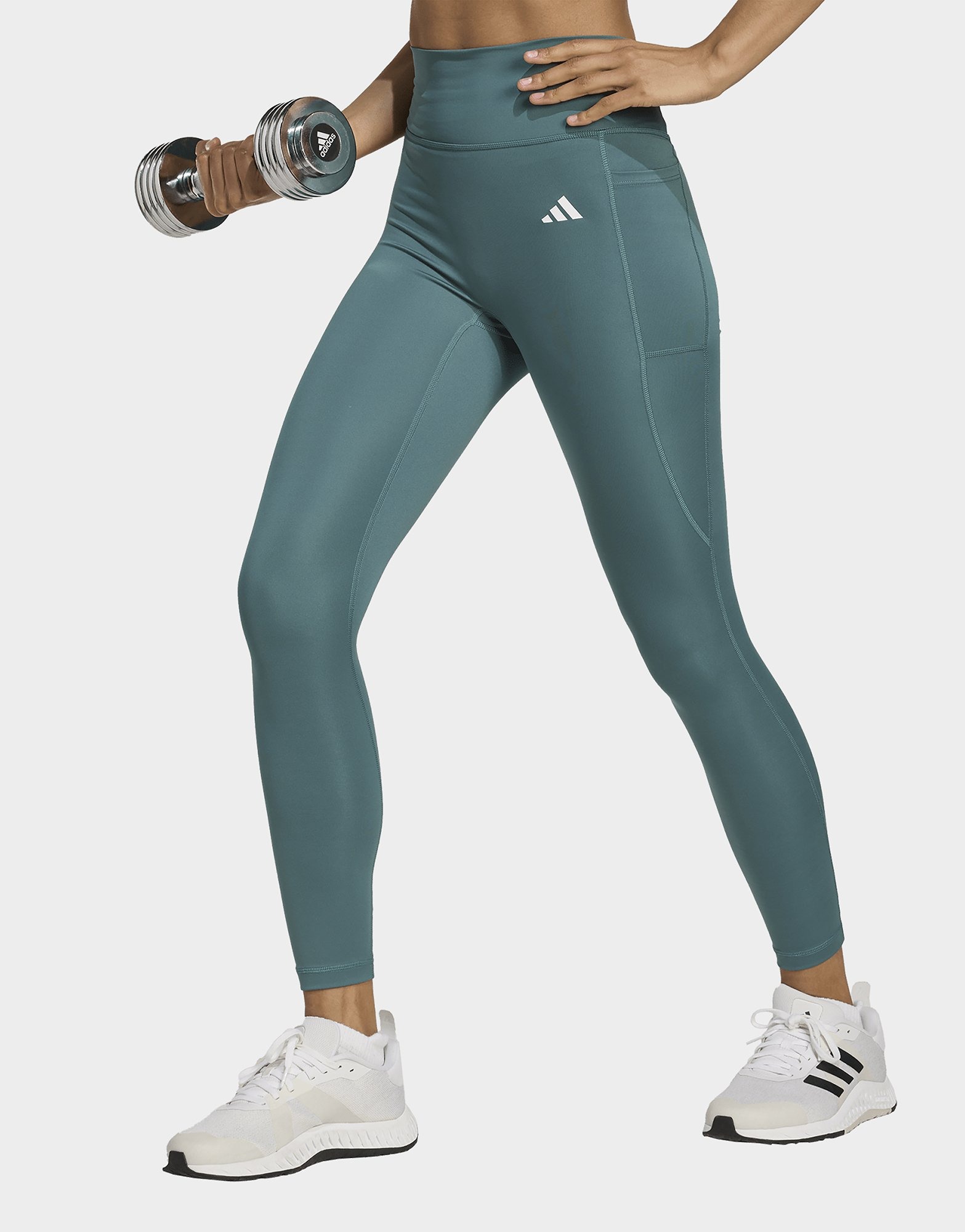 adidas Optimé Essentials No Front Rise Seam 7/8 Leggings | JD Sports UK