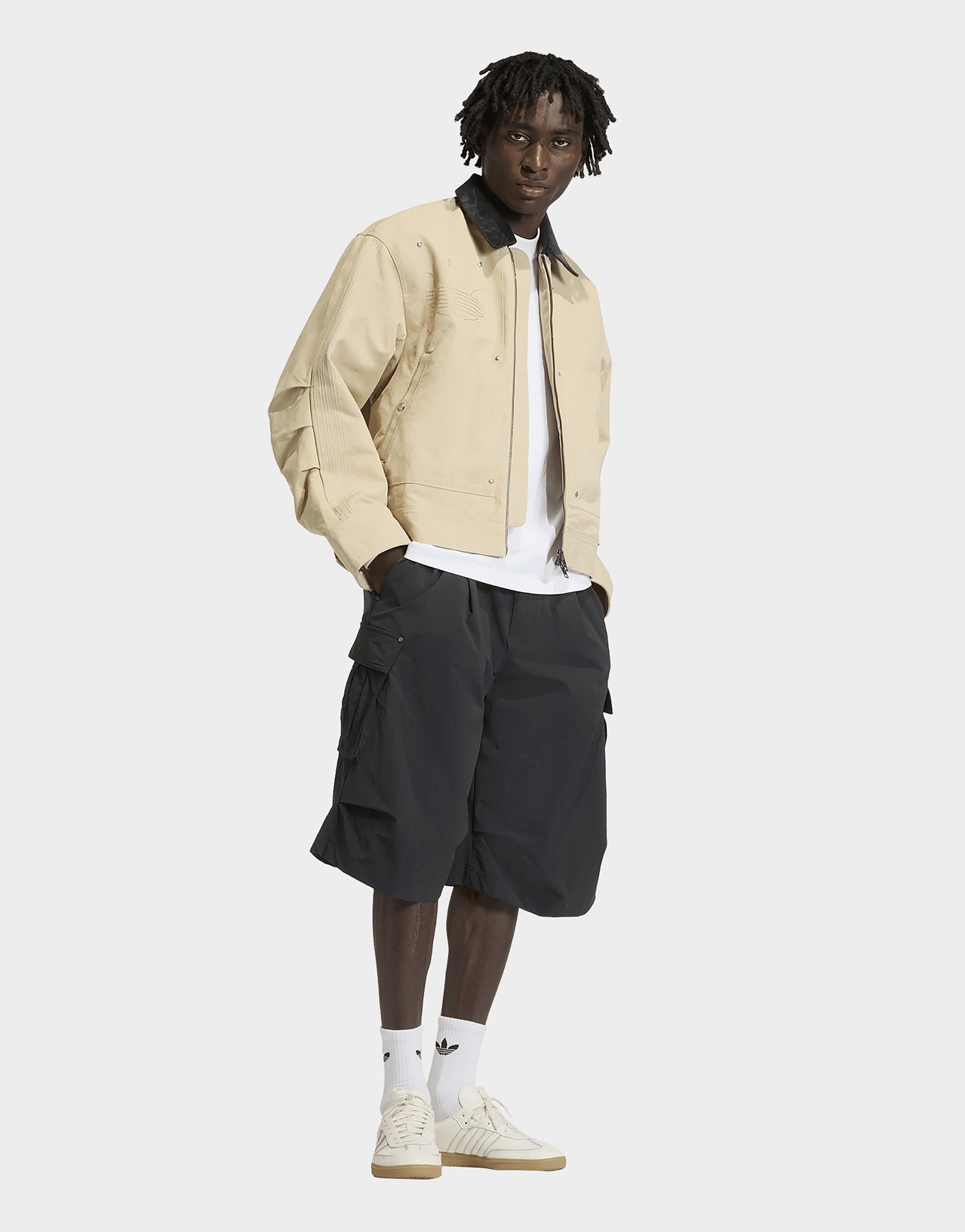 adidas PREMIUM ESSENTIALS UTILITY LONG SHORTS Schwarz - JD Sports ...