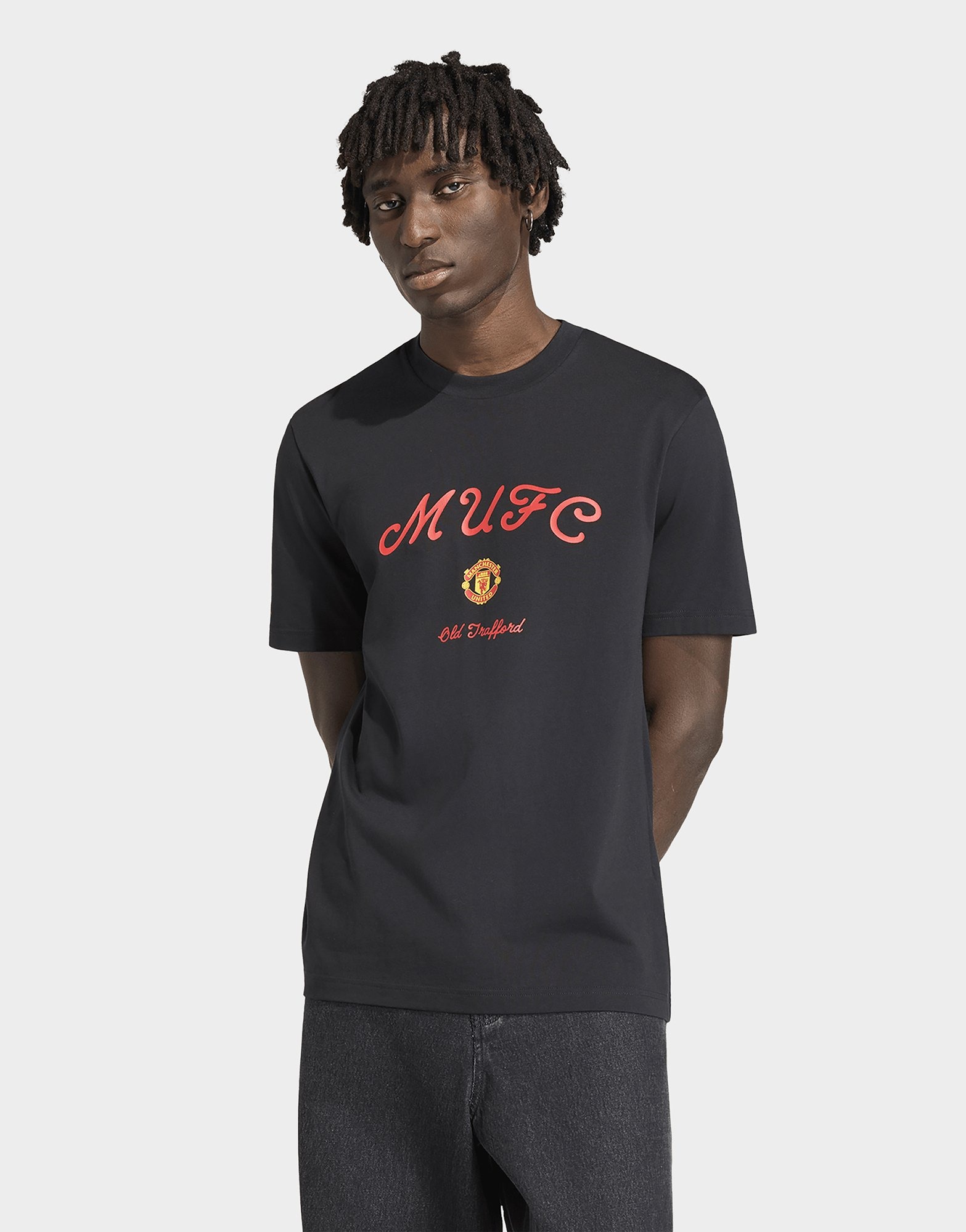 adidas Manchester United Seasonal Grafik T-Shirt Schwarz - JD Sports ...