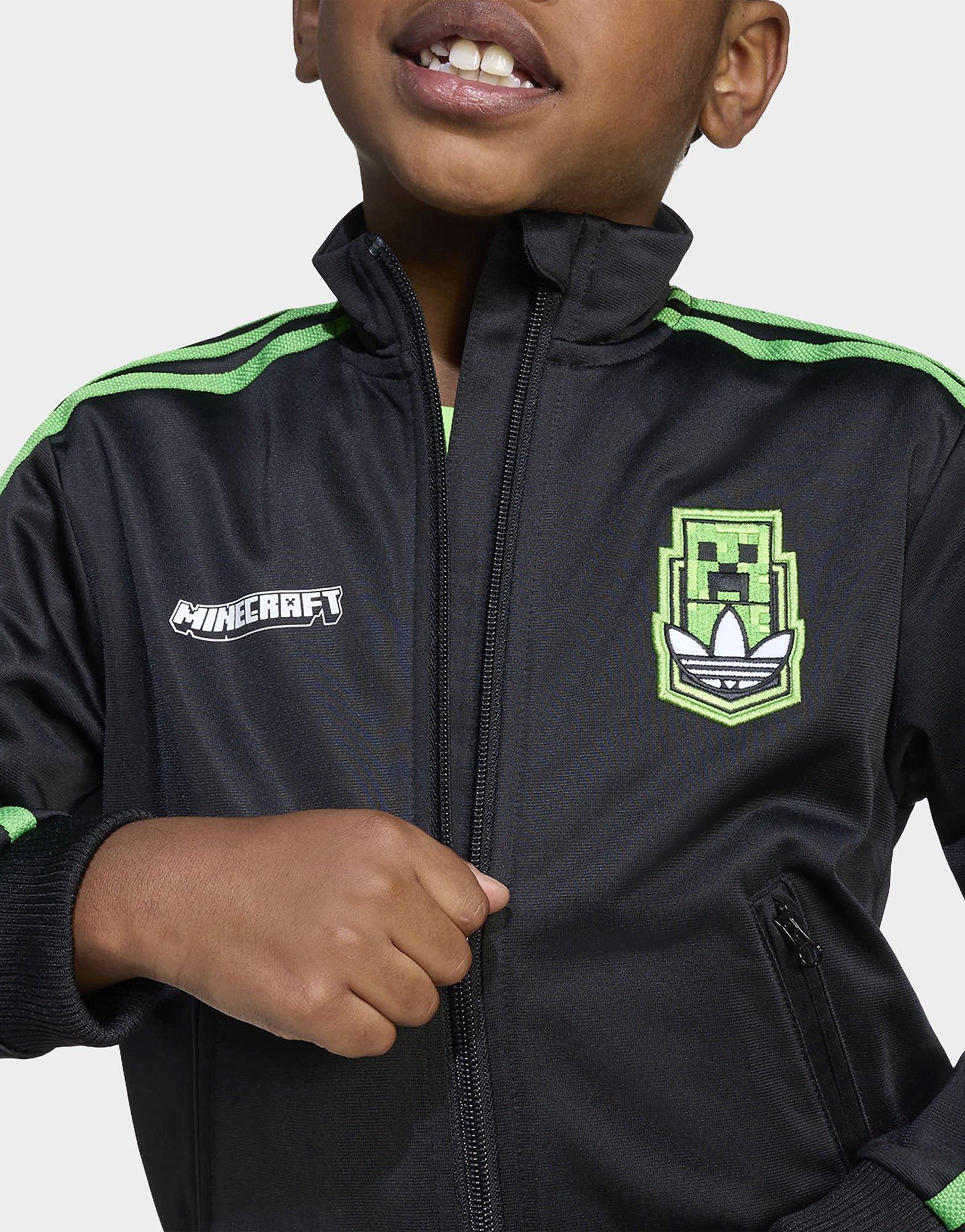 Black adidas adidas Originals X Minecraft Firebird Tracksuit Kids | JD ...