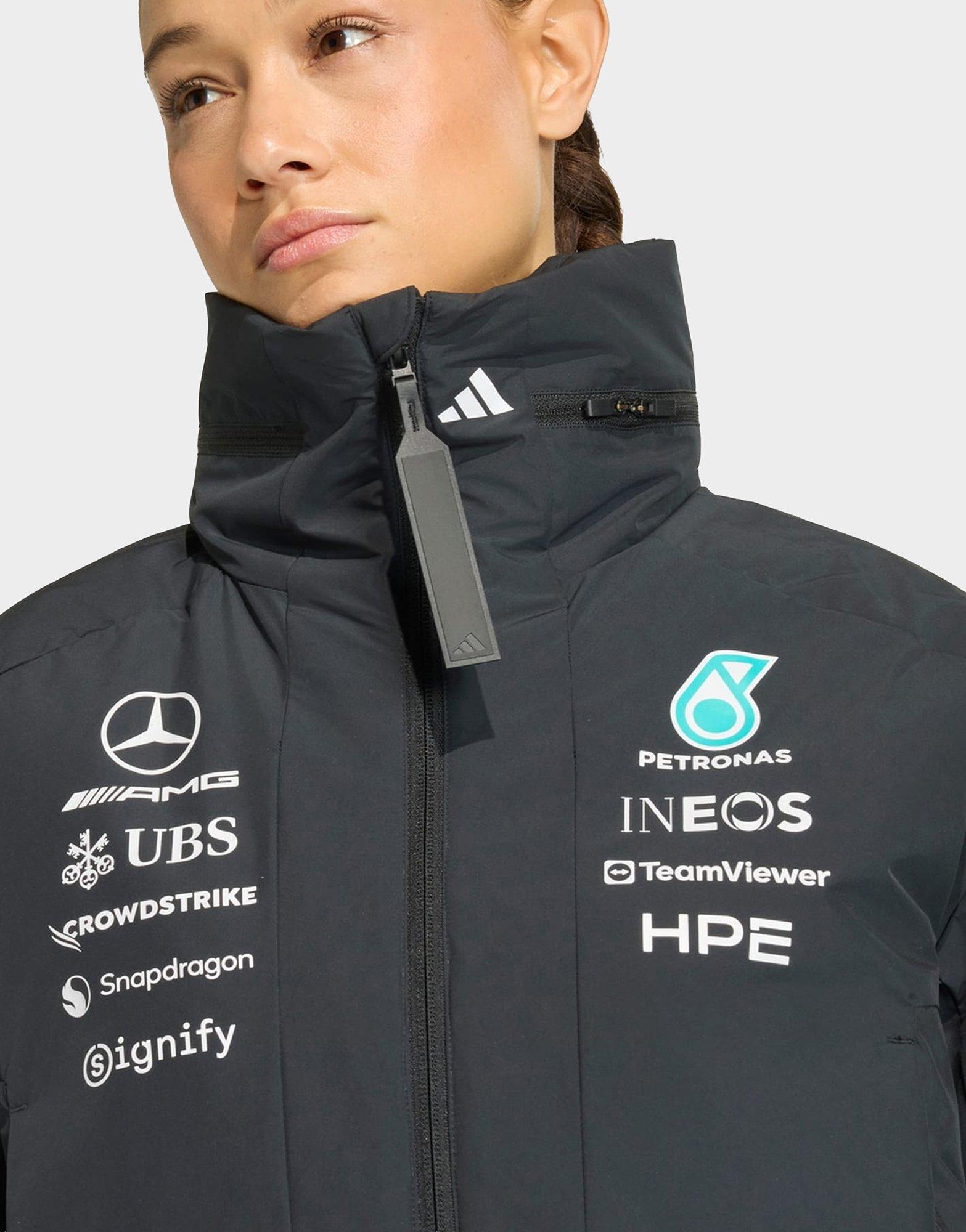 Black adidas MERCEDES - AMG PETRONAS FORMULA 1 TEAM ENGINEERS JACKET ...