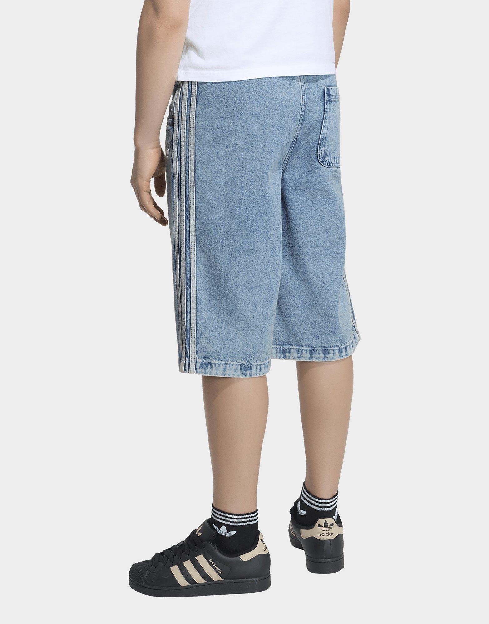 Blue adidas adidas LOOSE DENIM JORTS | JD Sports UK