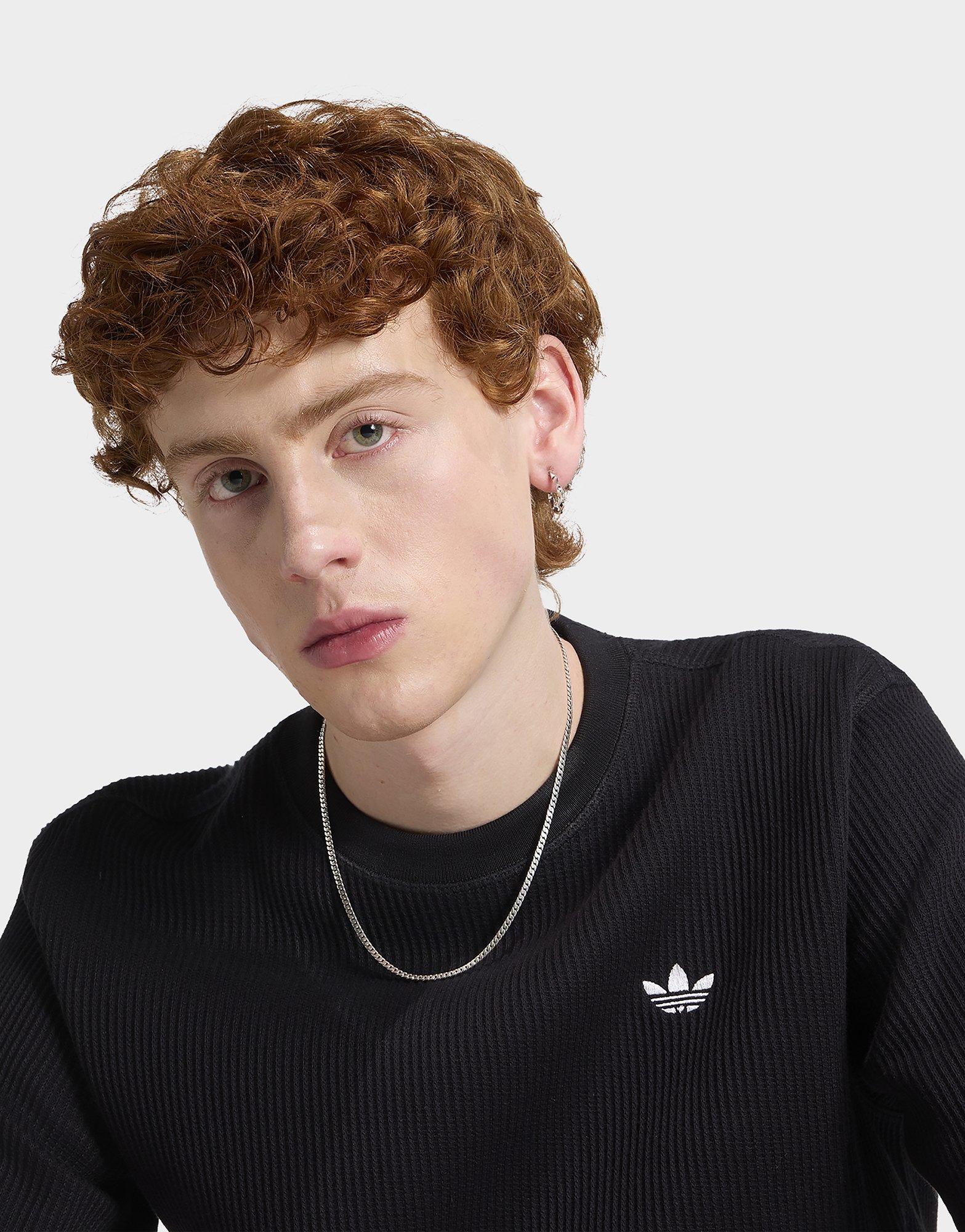Black adidas adidas TREFOIL ESSENTIALS WAFFLE T-SHIRT | JD Sports UK