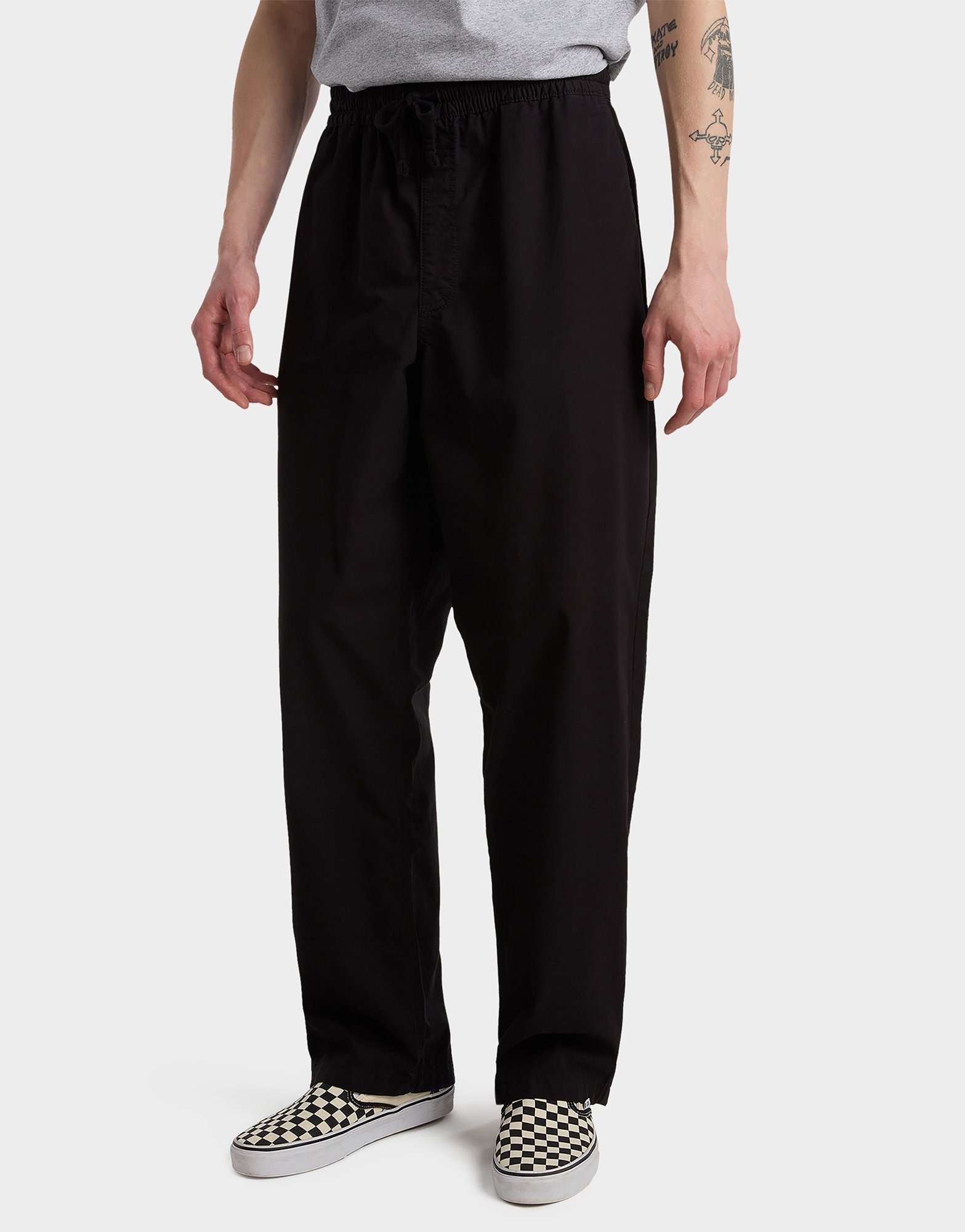 Black Vans Range Baggy Tapered Elastic Waist Pant | JD Sports UK