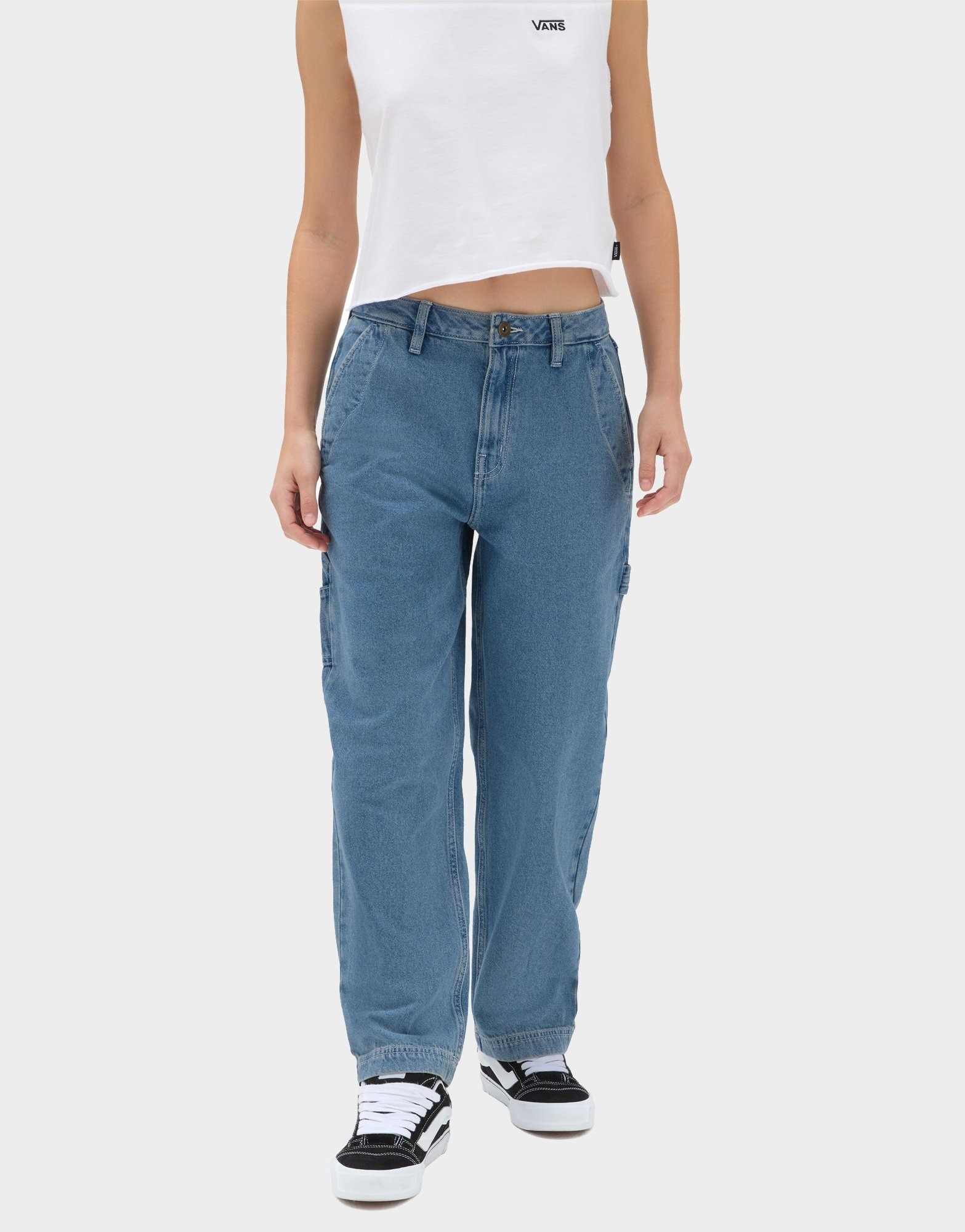 White Vans Ground Work Denim Pant | JD Sports UK