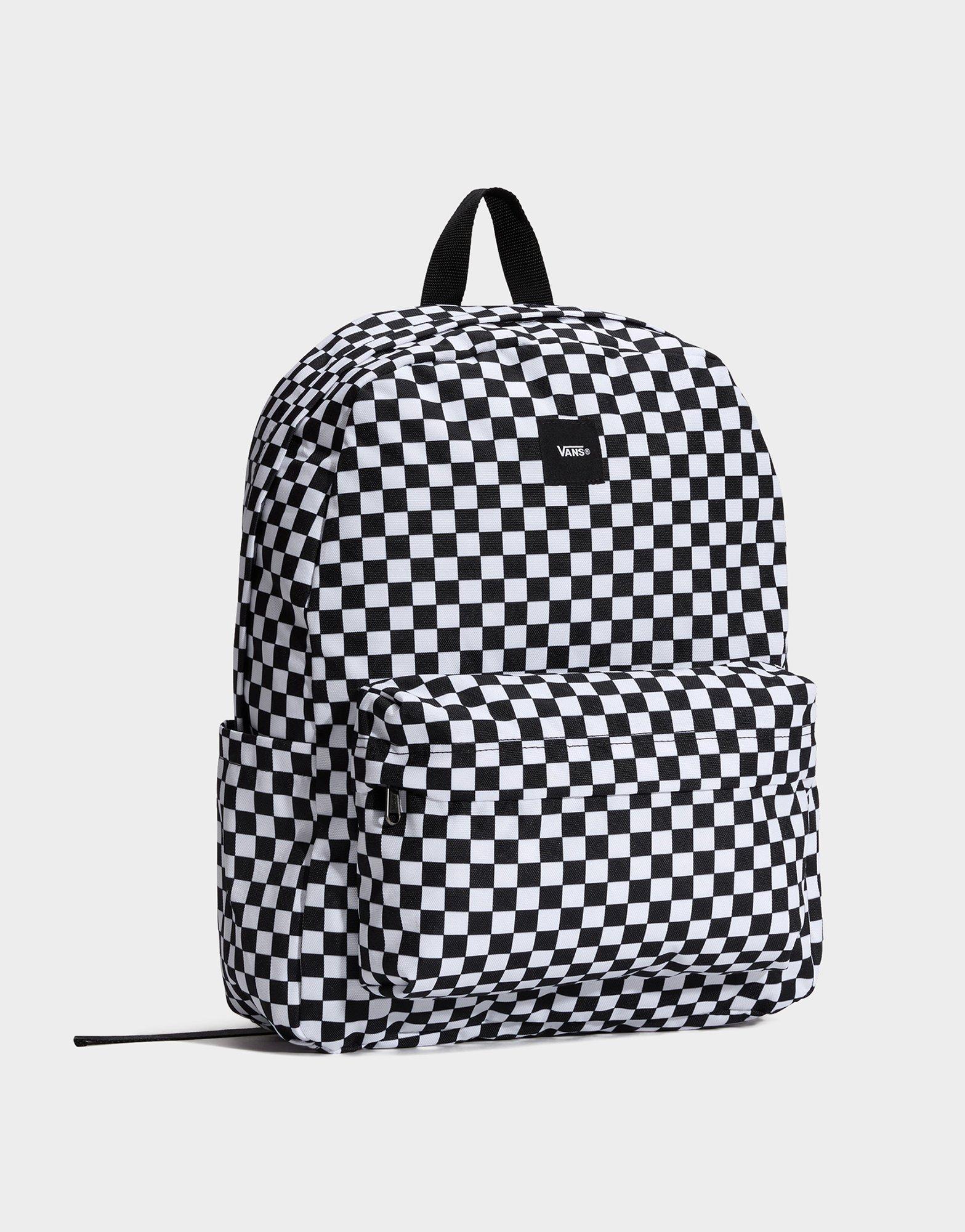 Black Vans Old Skool Check Backpack | JD Sports UK