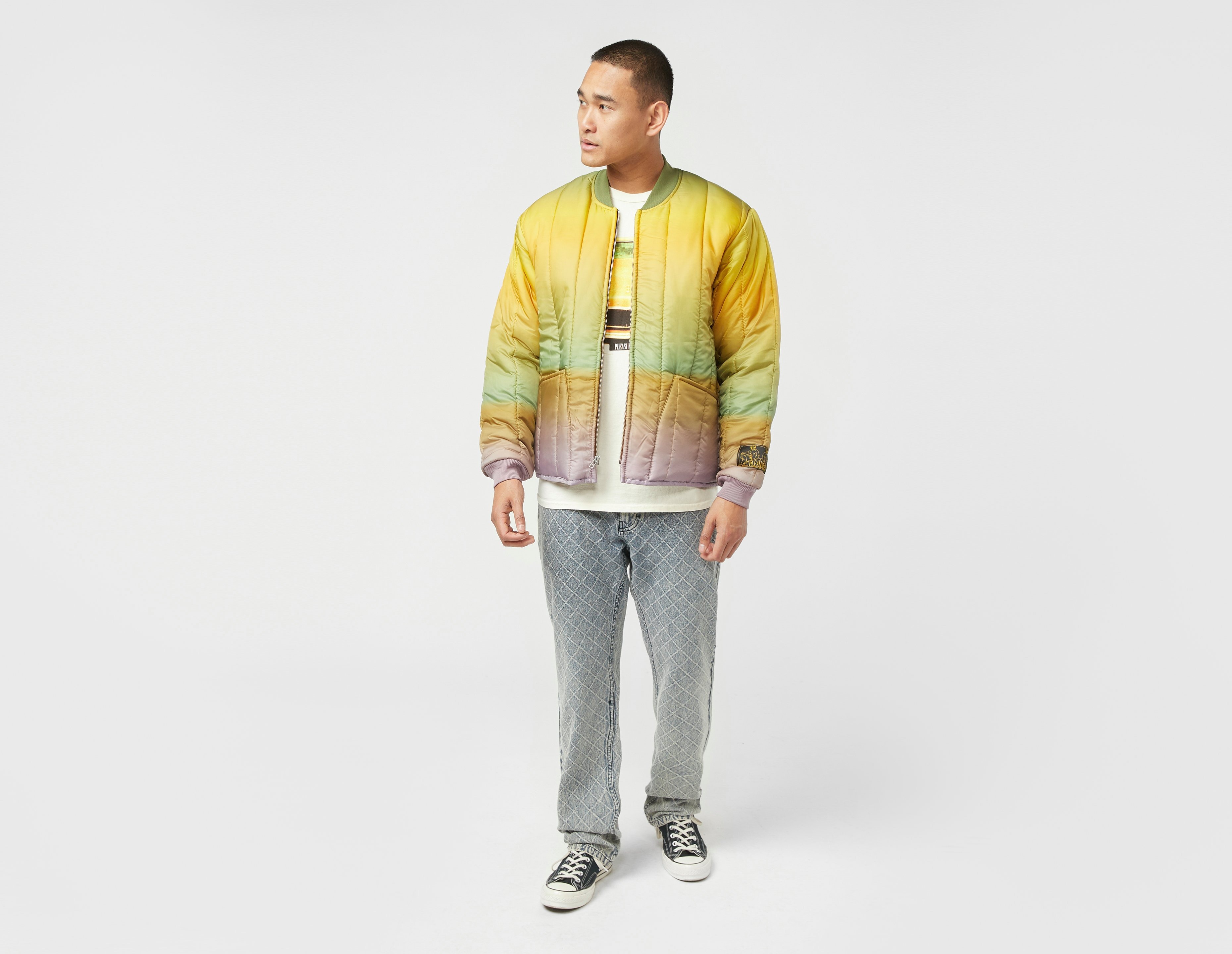 Yellow Pleasures Incense Puffer Work Jacket | size? Ireland
