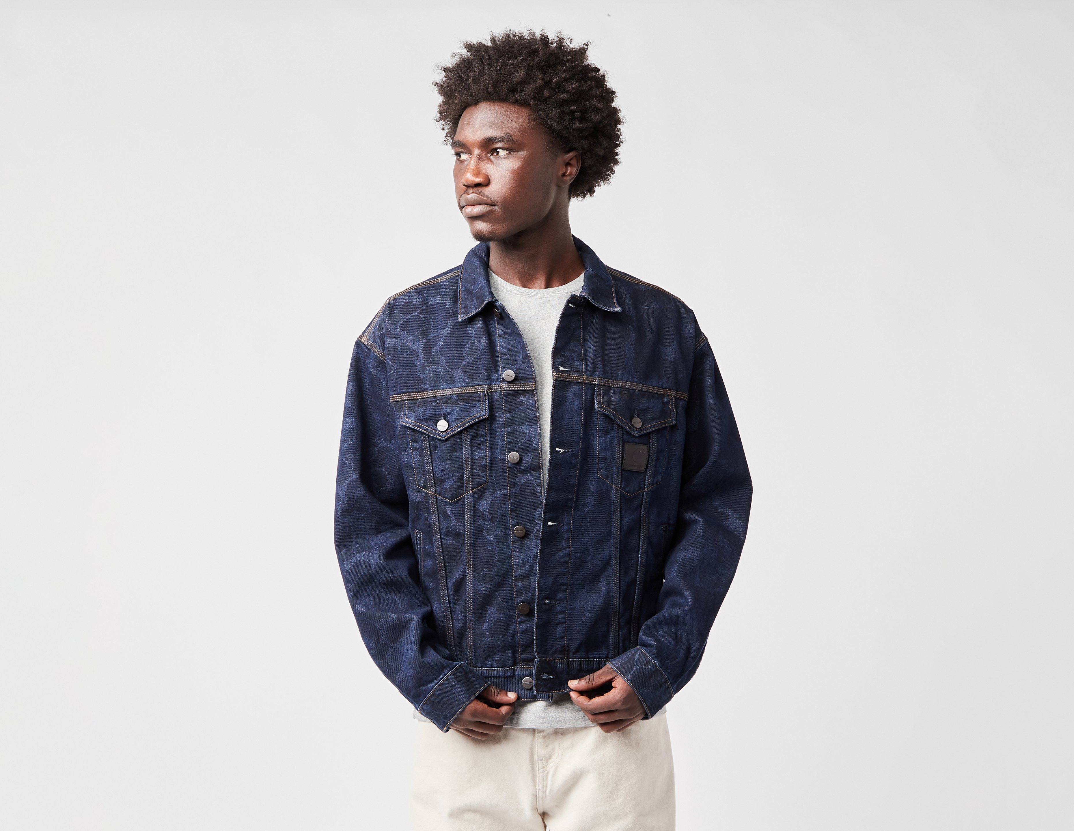 Blue Carhartt WIP Duck Camo Helston Denim Jacket | size?