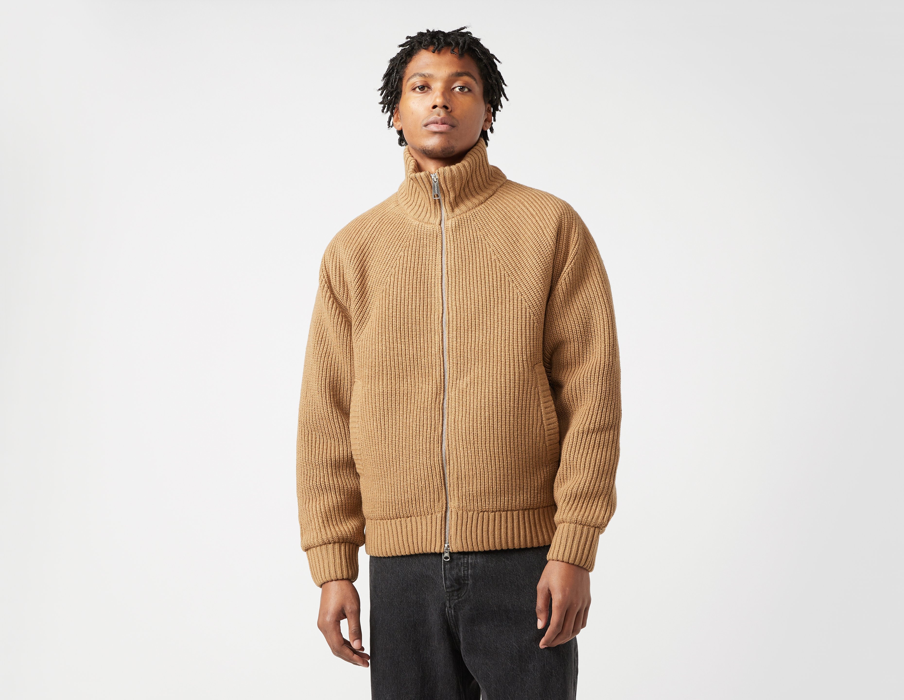 Brown Carhartt WIP Banley Zip Knit Jacket | size?