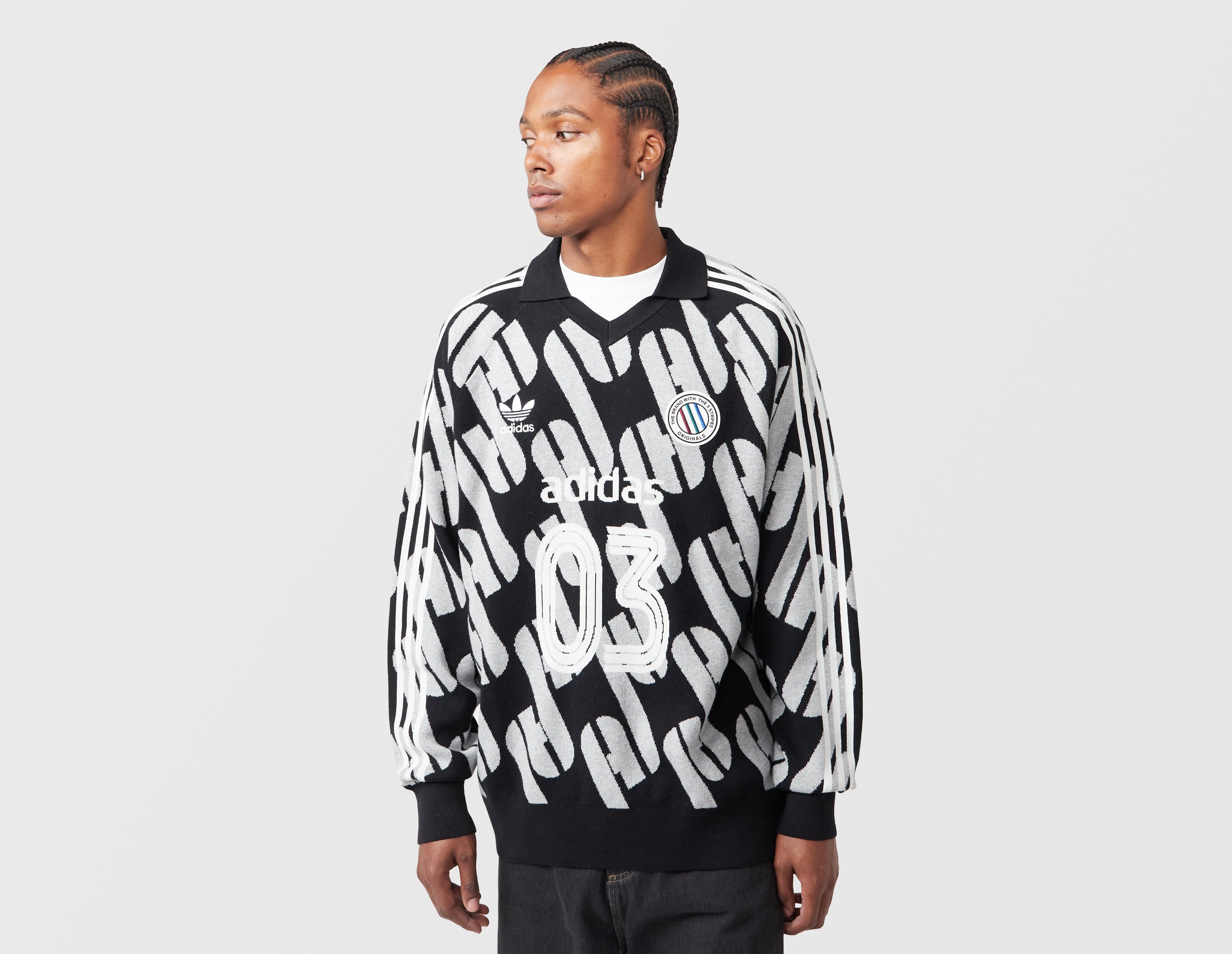 Black adidas Originals Adicolor Blokecore Knit Polo | size?