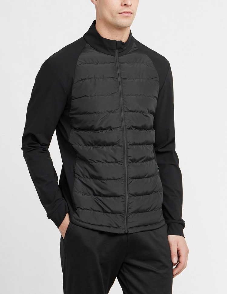 Black Castore Quilted Panel Jacket | Tessuti