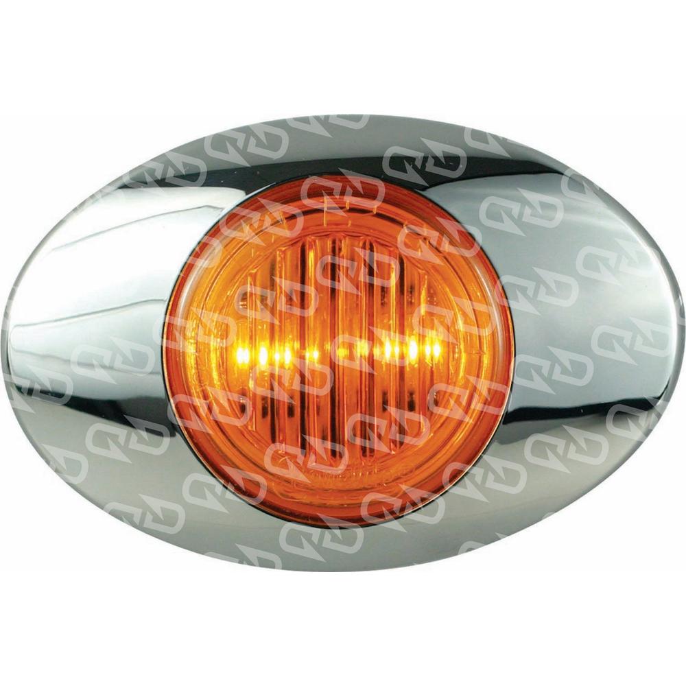 Optronics Amber Oval LED Marker/Clearance LED Light Kit with Bezel, M3 ...
