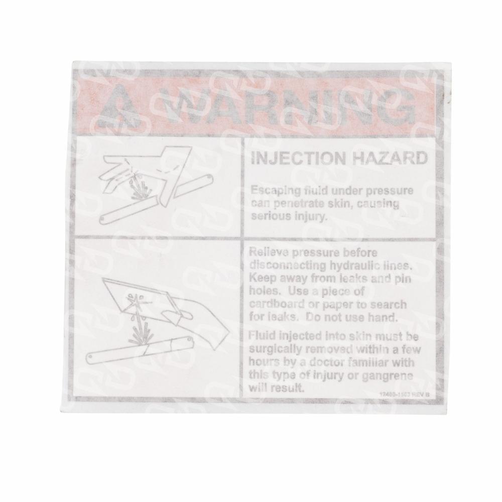 TEREX Decal, Skin Injection Hazard TRX 12400-1503 | Diesel Dash