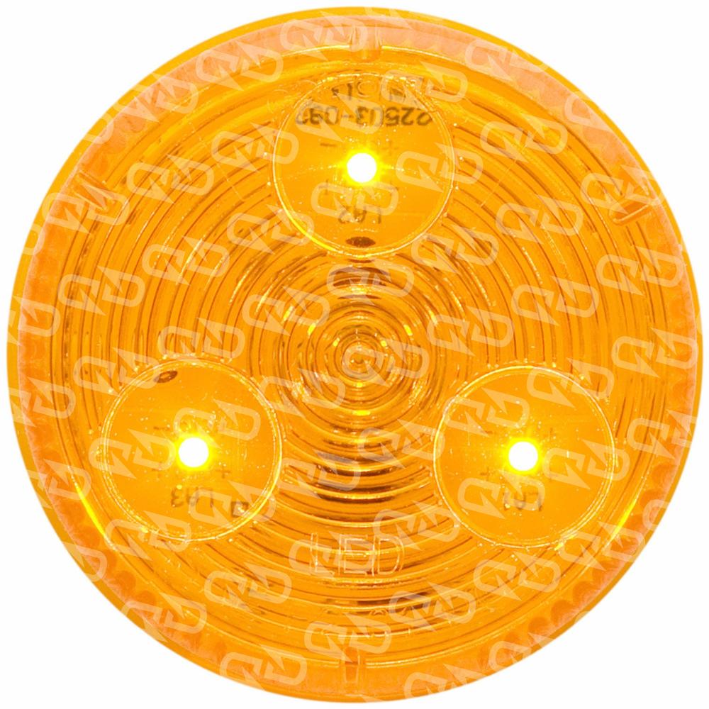 Optronics Amber Marker/Clearance Light, Two-inch Round LED, Three ... Optronics Amber Marker/Clearance Light, Two-inch Round LED, Three ...