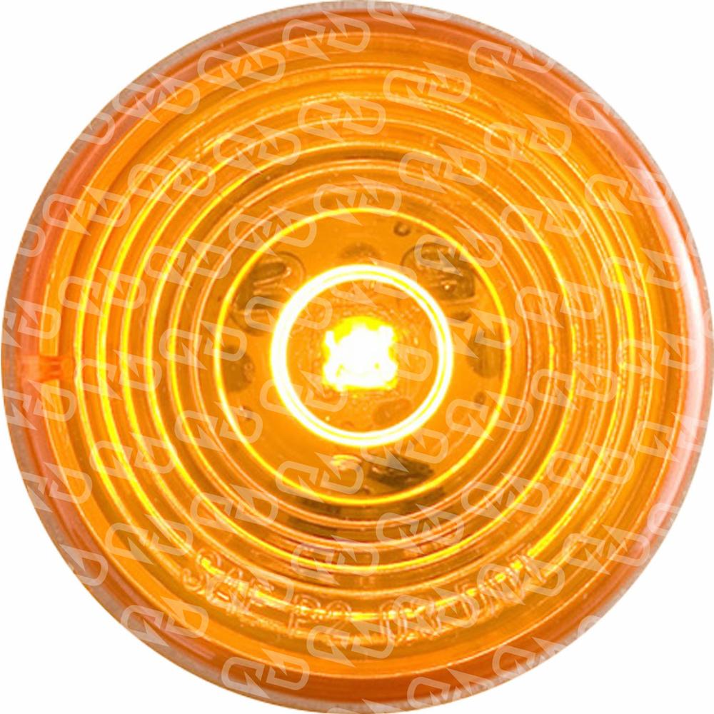 Optronics Amber Marker/Clearance Light, Two-inch Round LED, One Diode ...