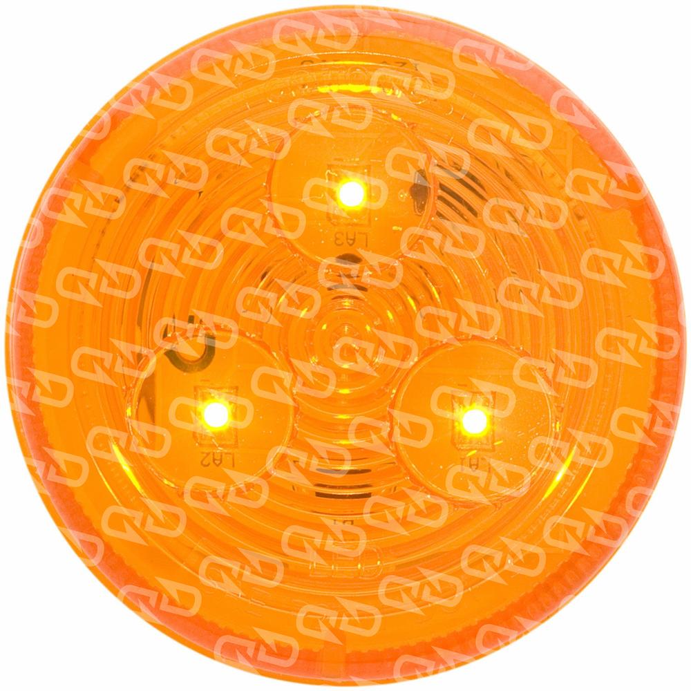 Optronics Amber Marker/Clearance Light, 2.5 inch Round LED, Three ... Optronics Amber Marker/Clearance Light, 2.5 inch Round LED, Three ...