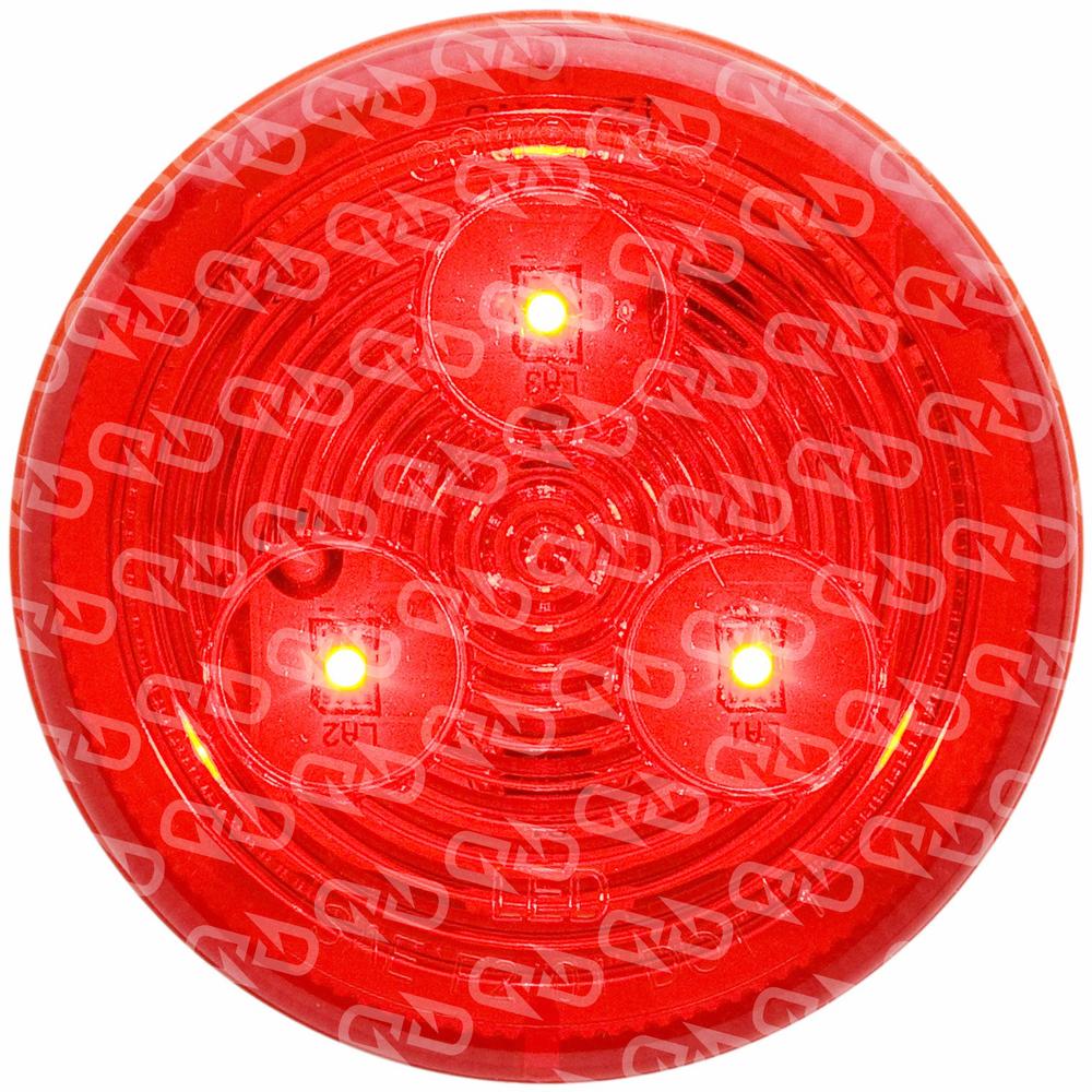 Optronics Red Marker/Clearance Light, 2.5 inch Round LED, Three Diodes ... Optronics Red Marker/Clearance Light, 2.5 inch Round LED, Three Diodes ...