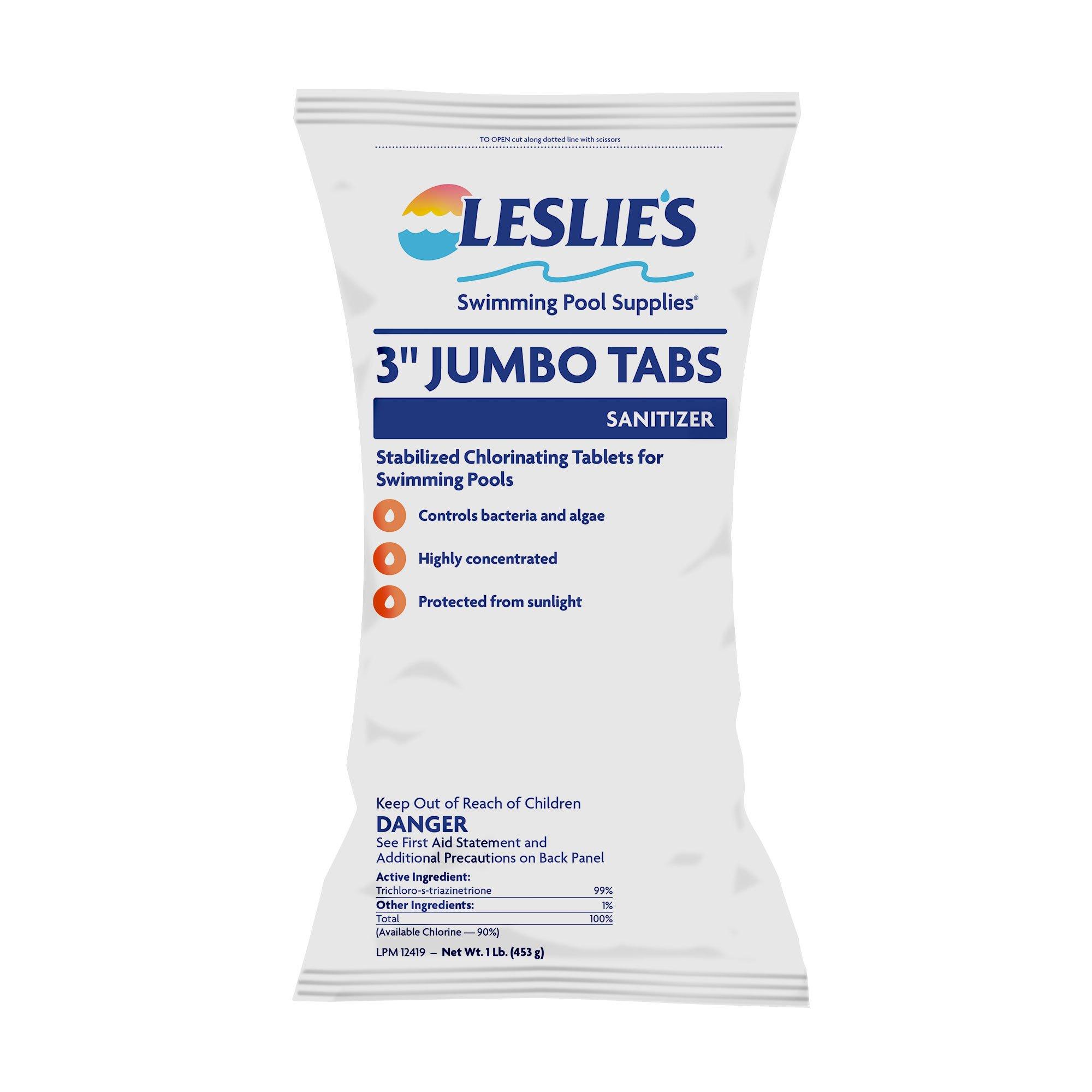 Leslie's 3 in Jumbo Chlorine Pool Tabs, 1 lb Bag | Leslie's Pool Supplies