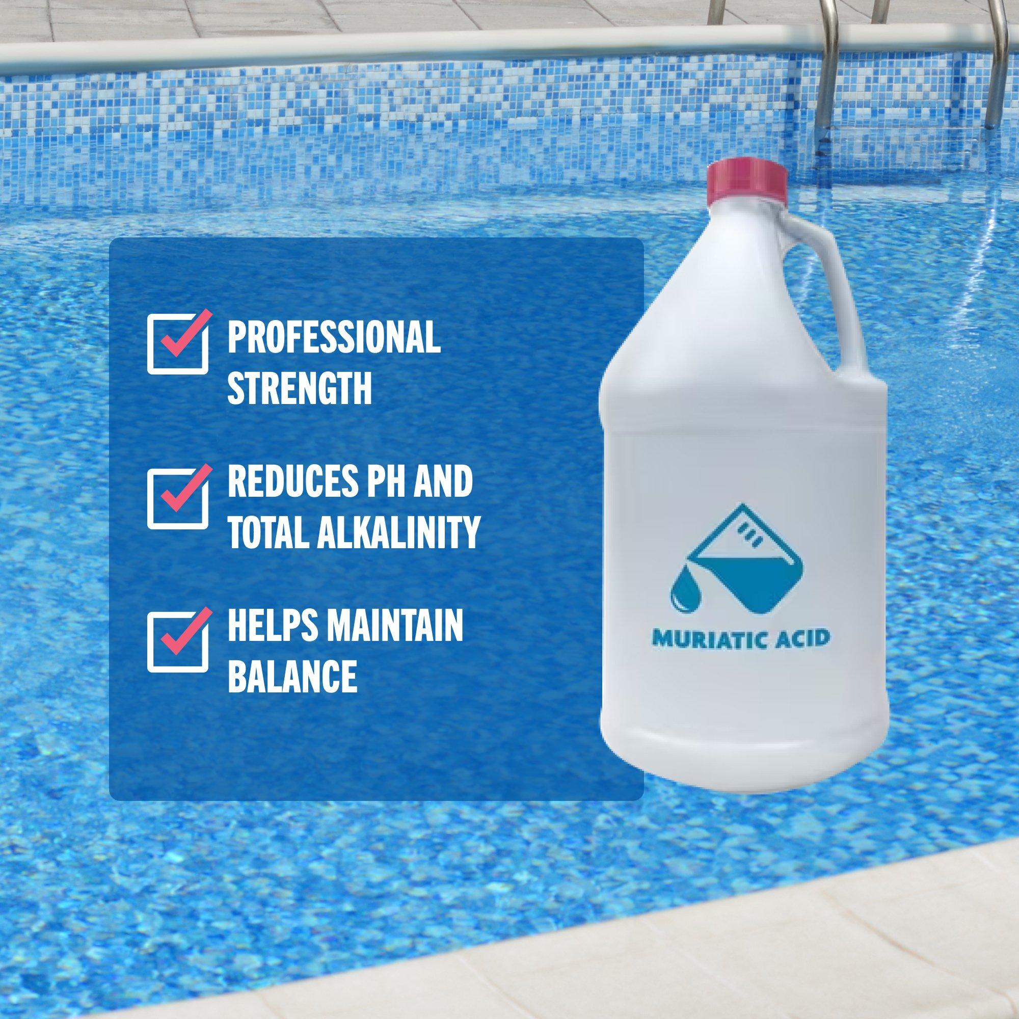 Muriatic Acid 2-Pack of 1 Gallon Bottles | Leslie's Pool Supplies