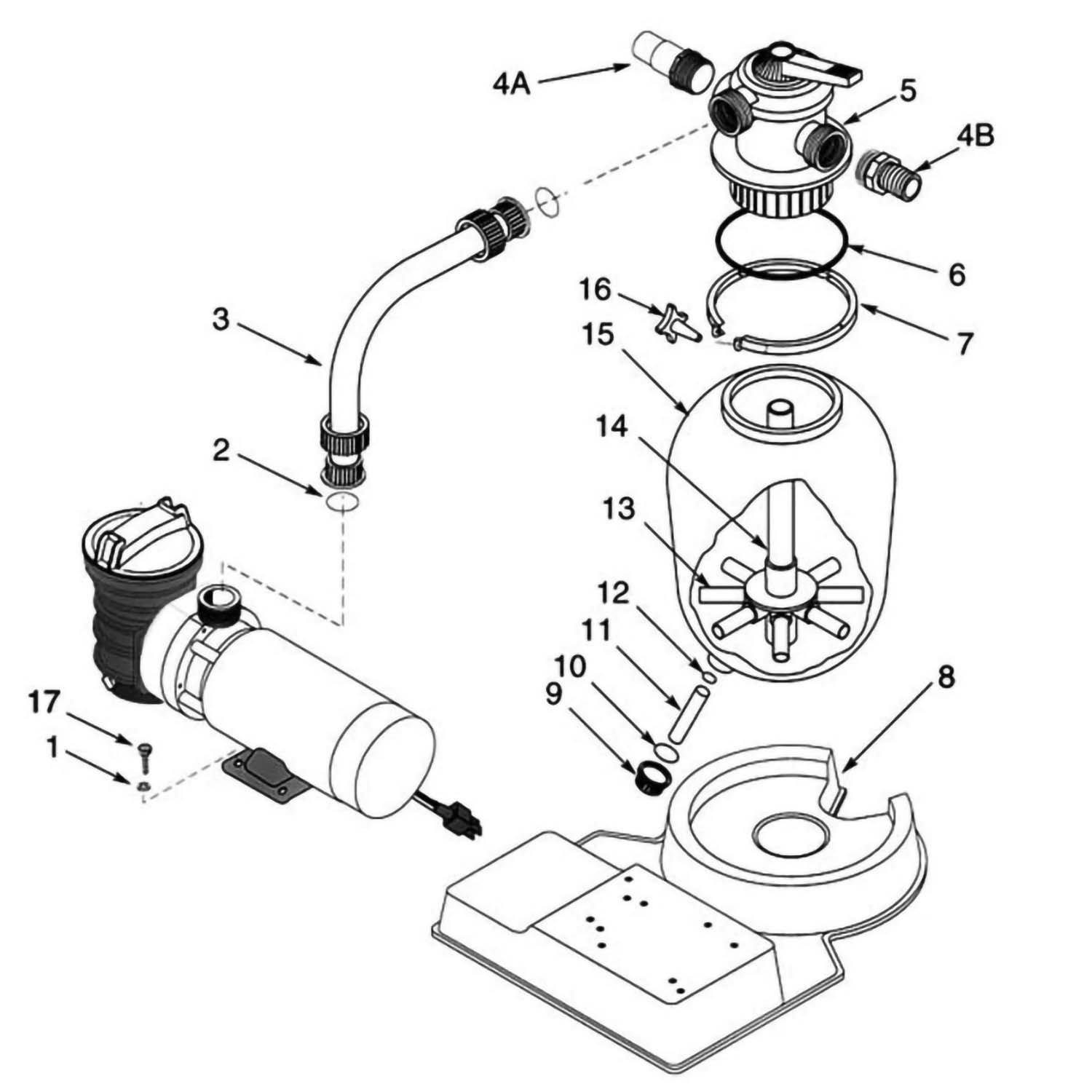 Sta-Rite Waterford Systems Filter, Pre 2009 Part List | Leslie's Pool ...