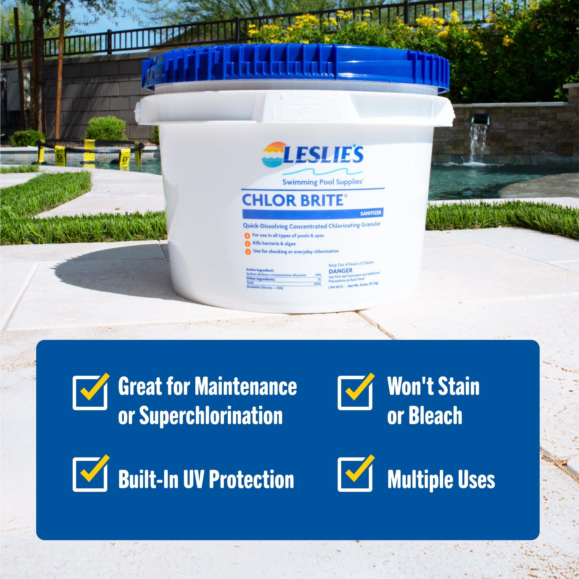 Leslie's Chlor Brite Granular Chlorine Spa Shock 2 lbs | Leslie's Pool ...