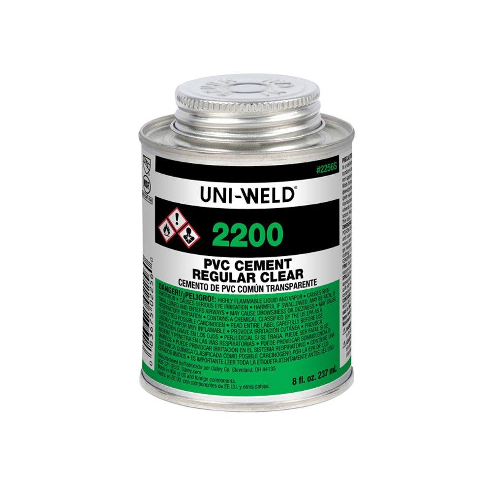 Oatey Low VOC PVC Solvent Cement, 8 oz, Translucent Liquid, Clear