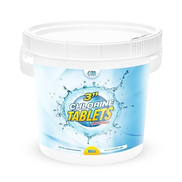 3in. Chlorine Tablets 10lb Bucket (Tri Chlor) | Leslie's Pool Supplies