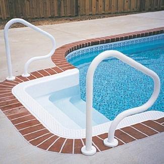 30in. Figure 4 Handrail Pair Powder Coated (.049in.) Taupe | In The Swim